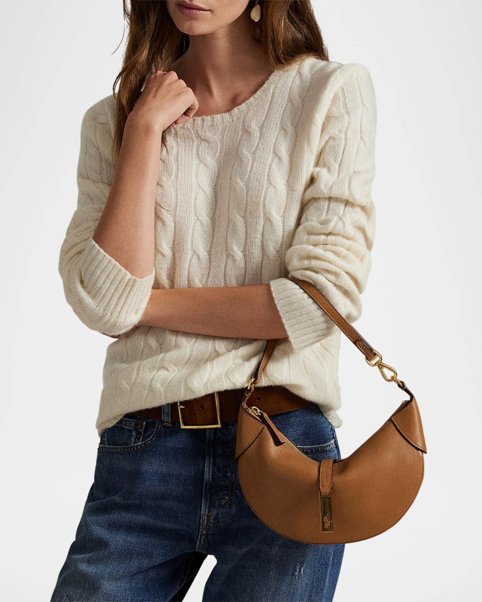 Polo Ralph Lauren Polo ID Mini Calfskin Shoulder Bag | Neiman Marcus