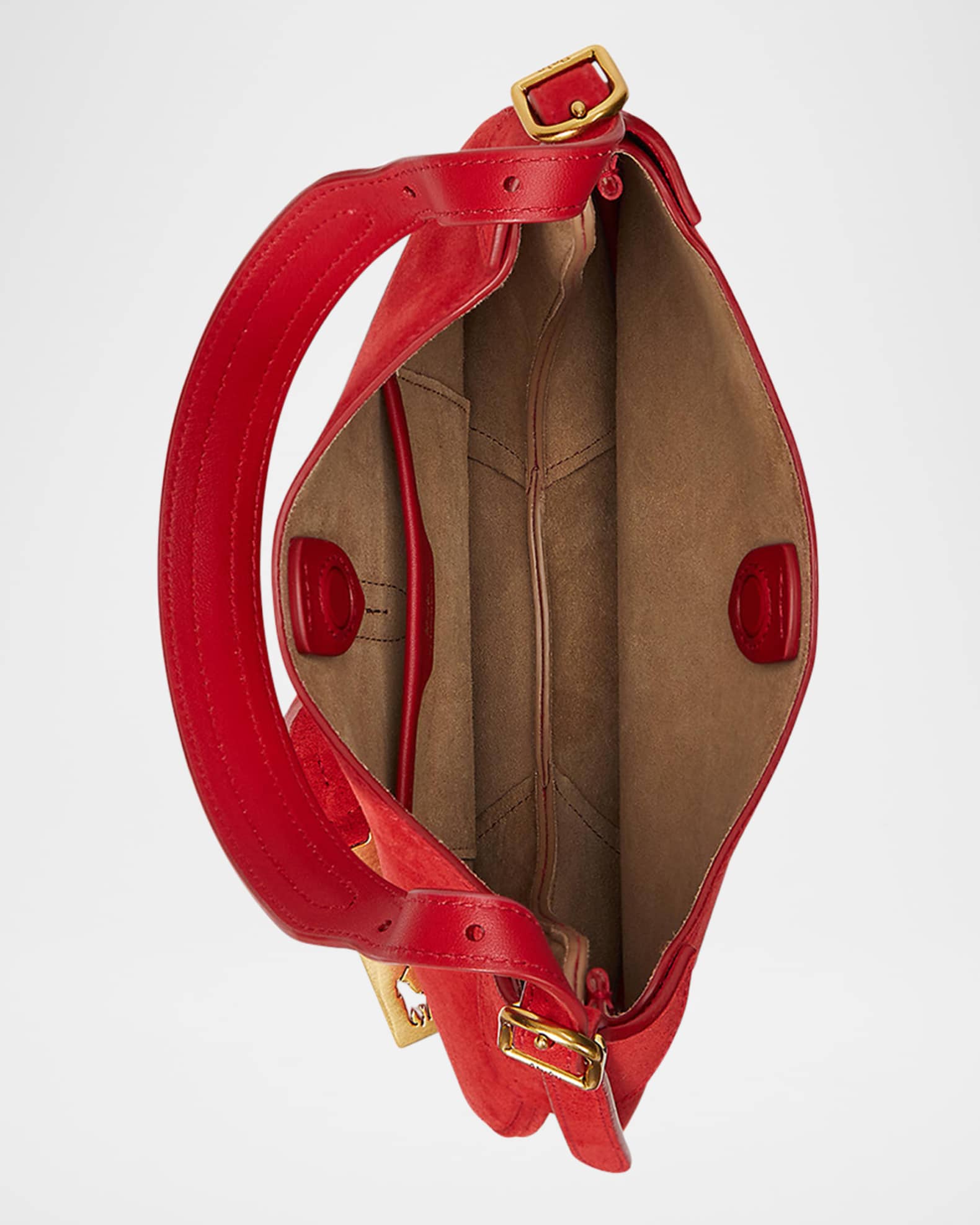 Polo Ralph Lauren Polo ID Small Suede Shoulder Bag | Neiman Marcus