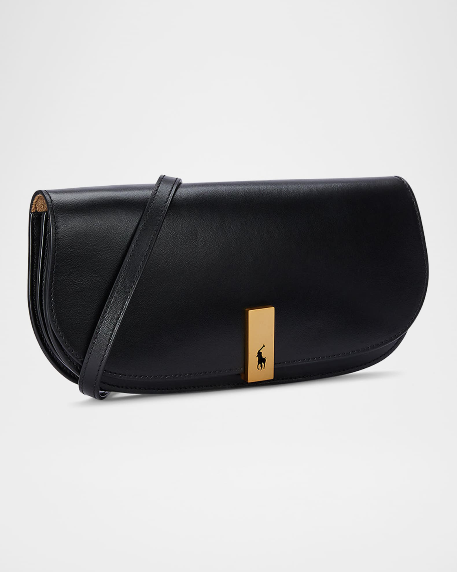Polo Ralph Lauren Polo ID Medium Leather Clutch Bag | Neiman Marcus