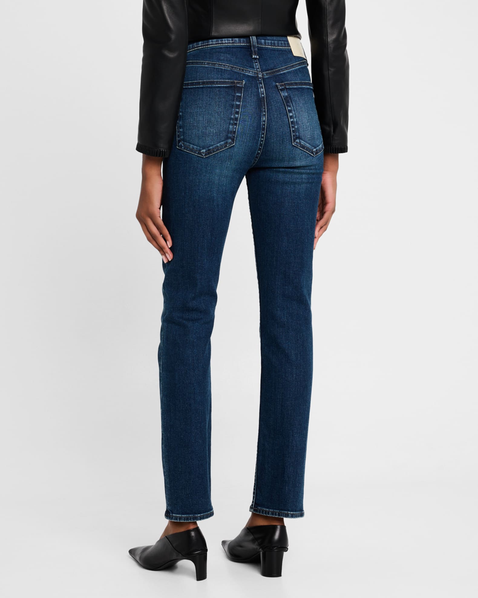 Rag & Bone Flexi Wren High-Rise Slim Straight Jeans | Neiman Marcus