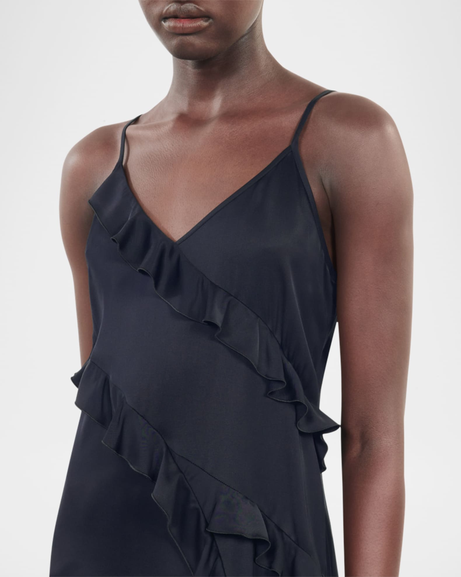The Kooples Sleeveless Ruffled Slip Dress | Neiman Marcus