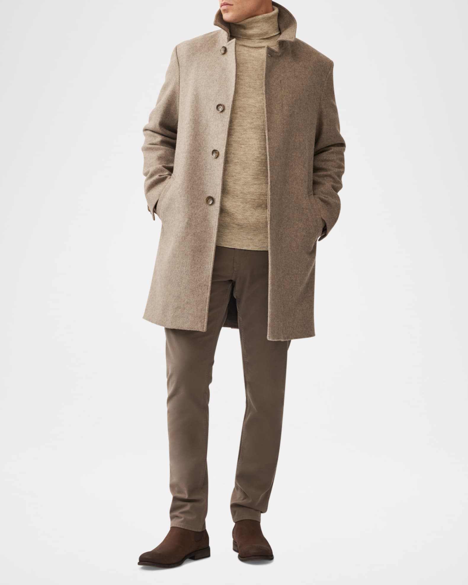 Rodd & Gunn Men's Mt Florence Melton Wool Coat | Neiman Marcus