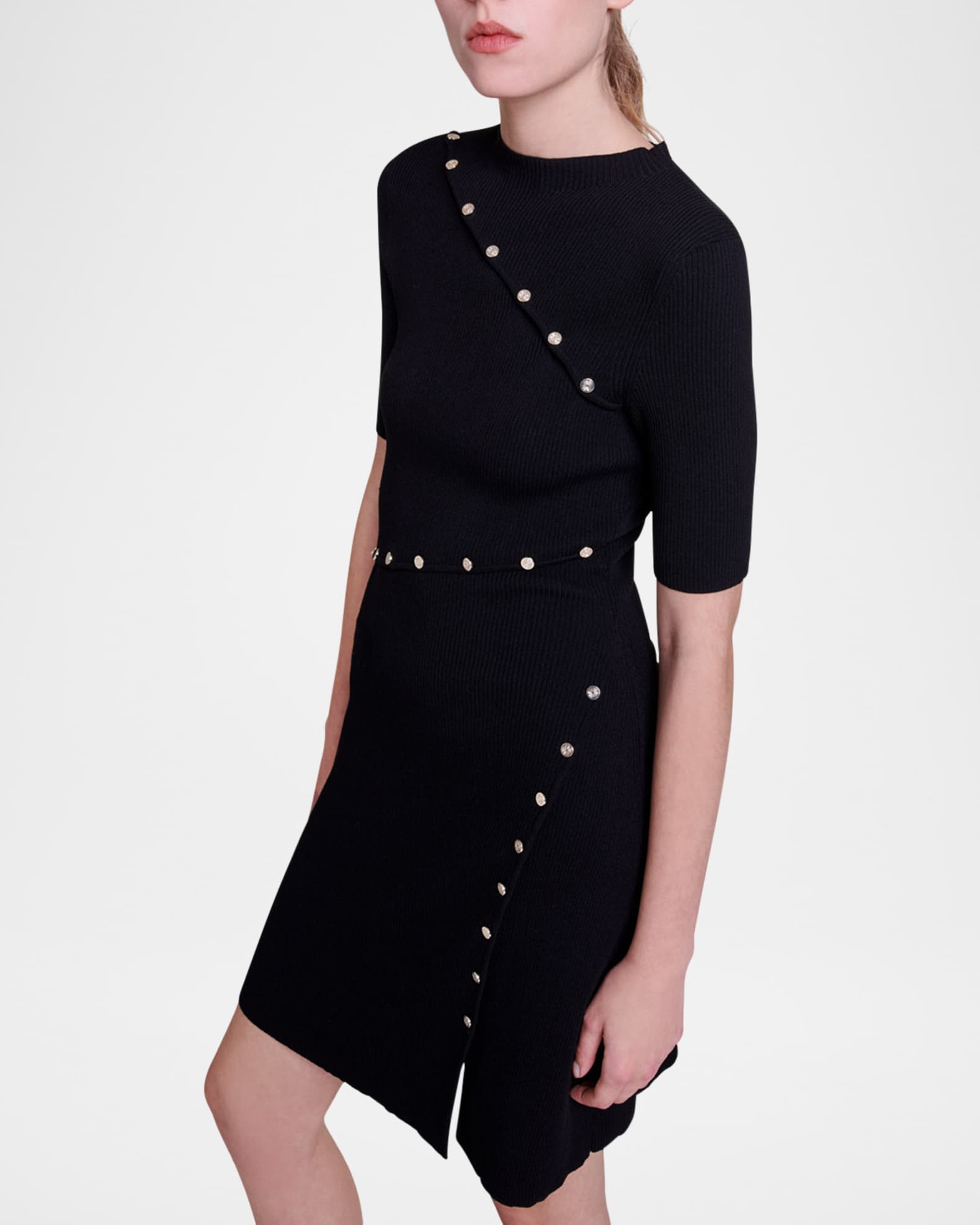 Maje Rellier Ribbed Knit Dress | Neiman Marcus