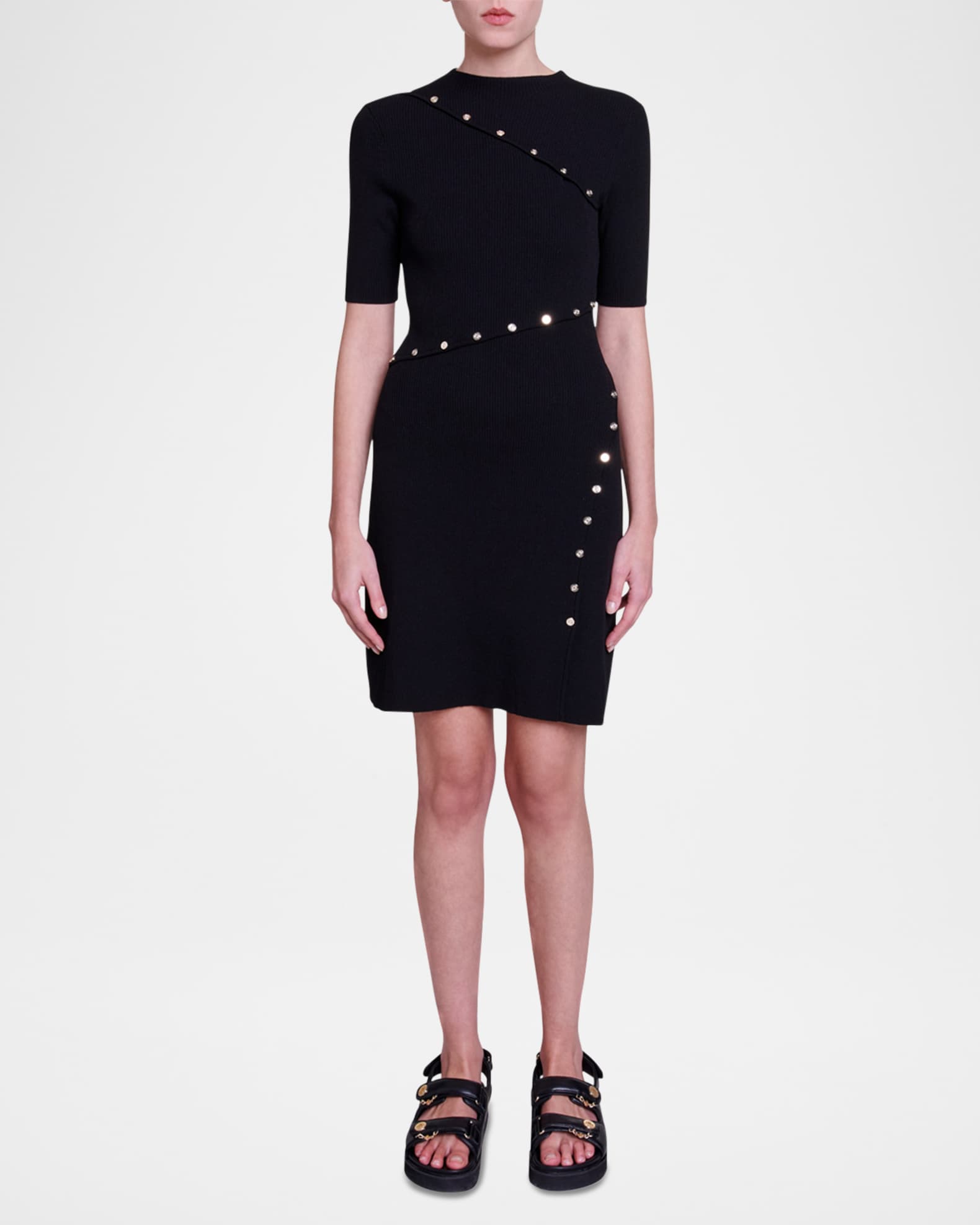 Maje Rellier Ribbed Knit Dress | Neiman Marcus