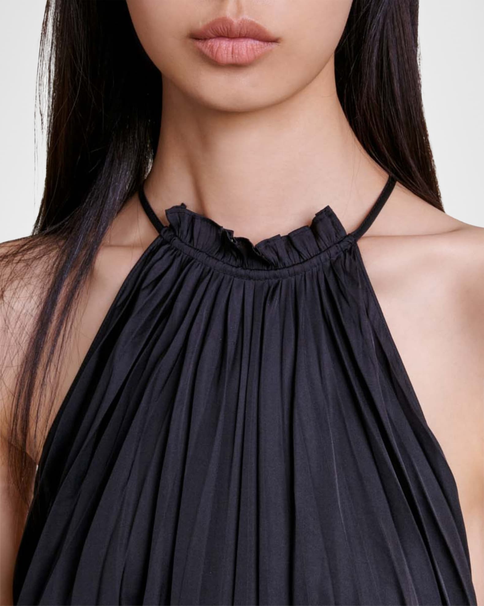 Maje Revilly Pleated Maxi Dress | Neiman Marcus