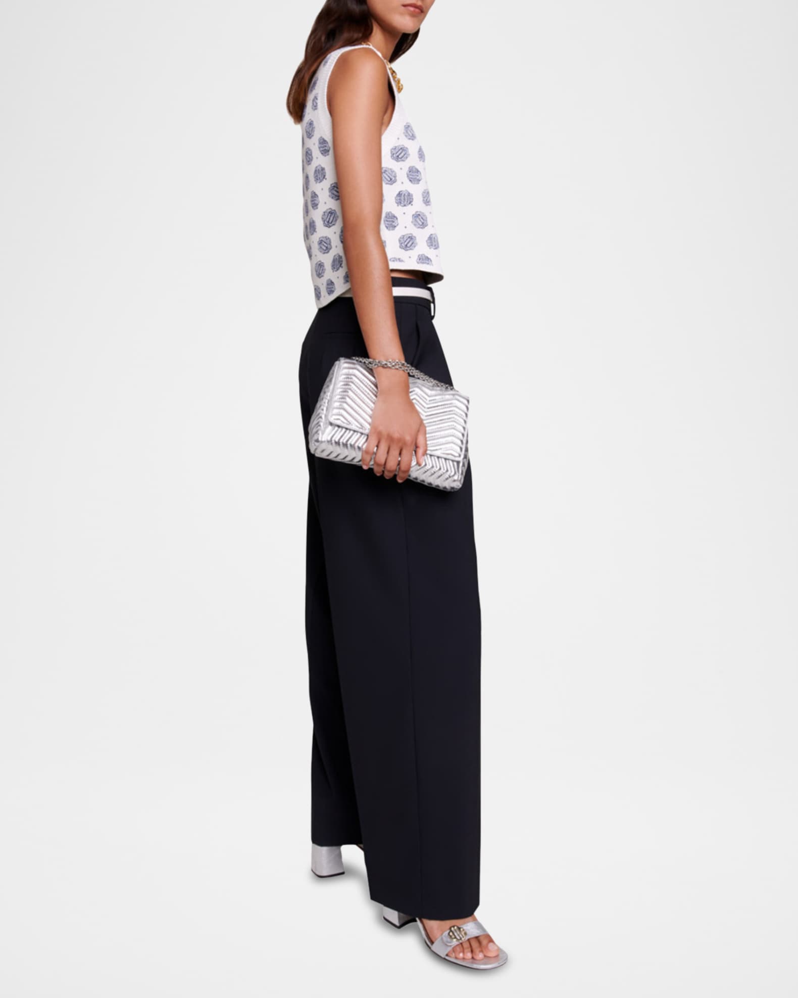 Maje Pakina Belted Wide-Leg Pants | Neiman Marcus