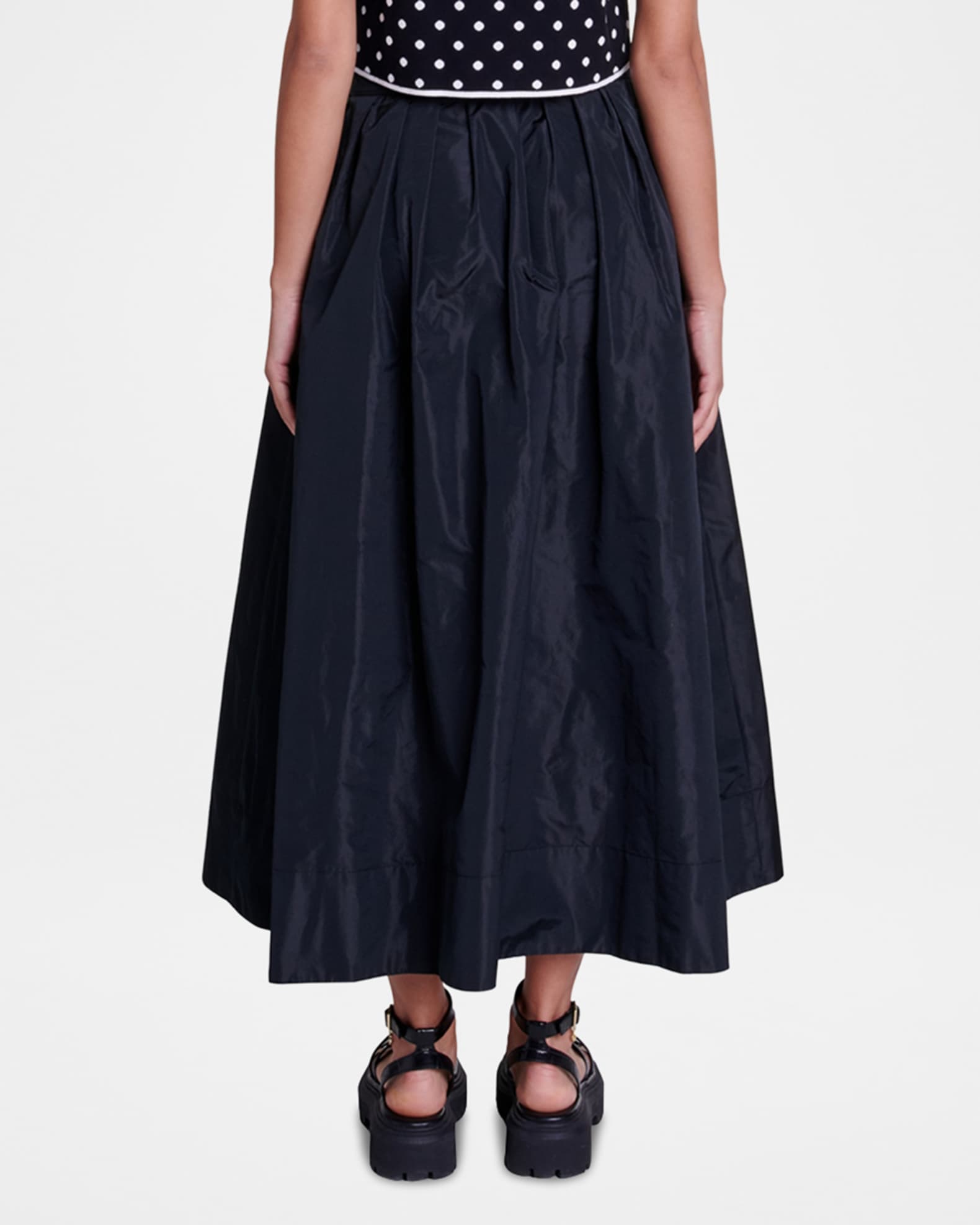 Maje Juraly Technical Midi Skirt | Neiman Marcus