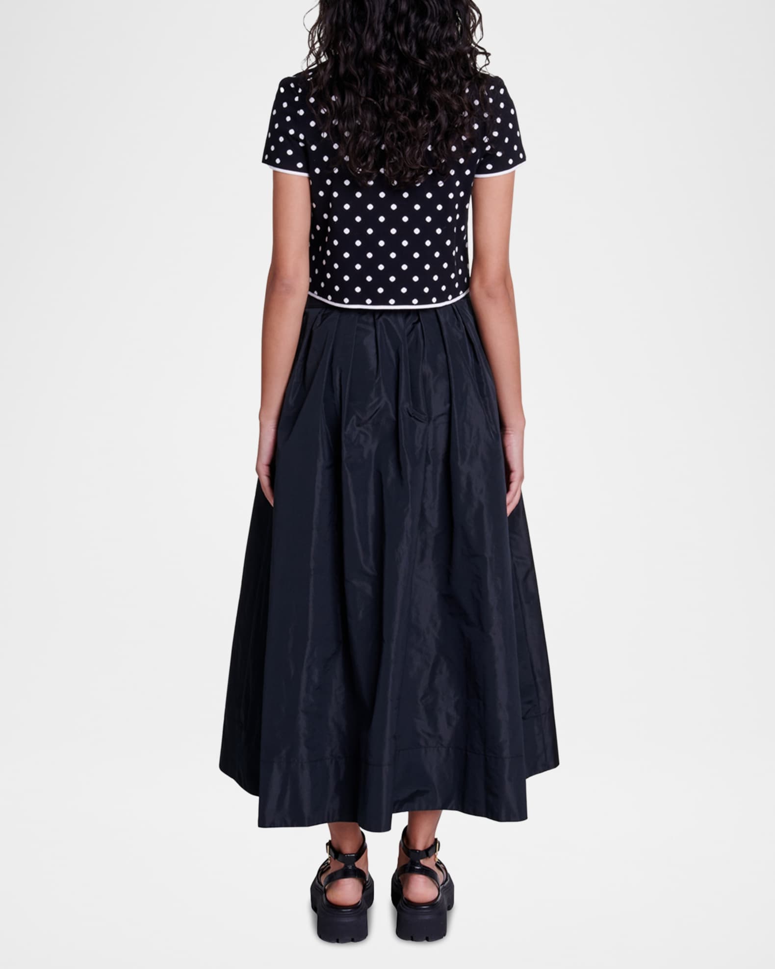 Maje Juraly Technical Midi Skirt | Neiman Marcus