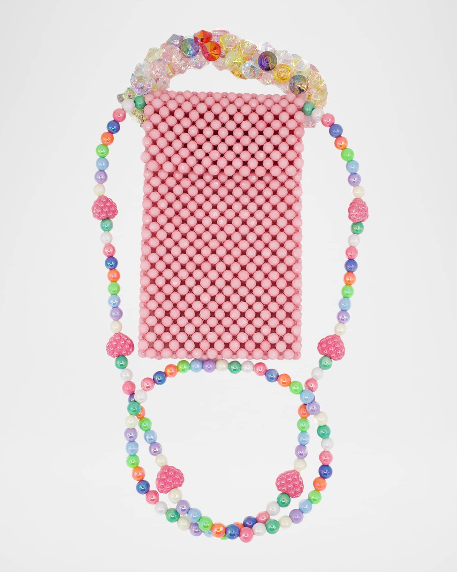 Bari Lynn Girl's Bejeweled & Micro Beaded Crossbody Bag | Neiman Marcus