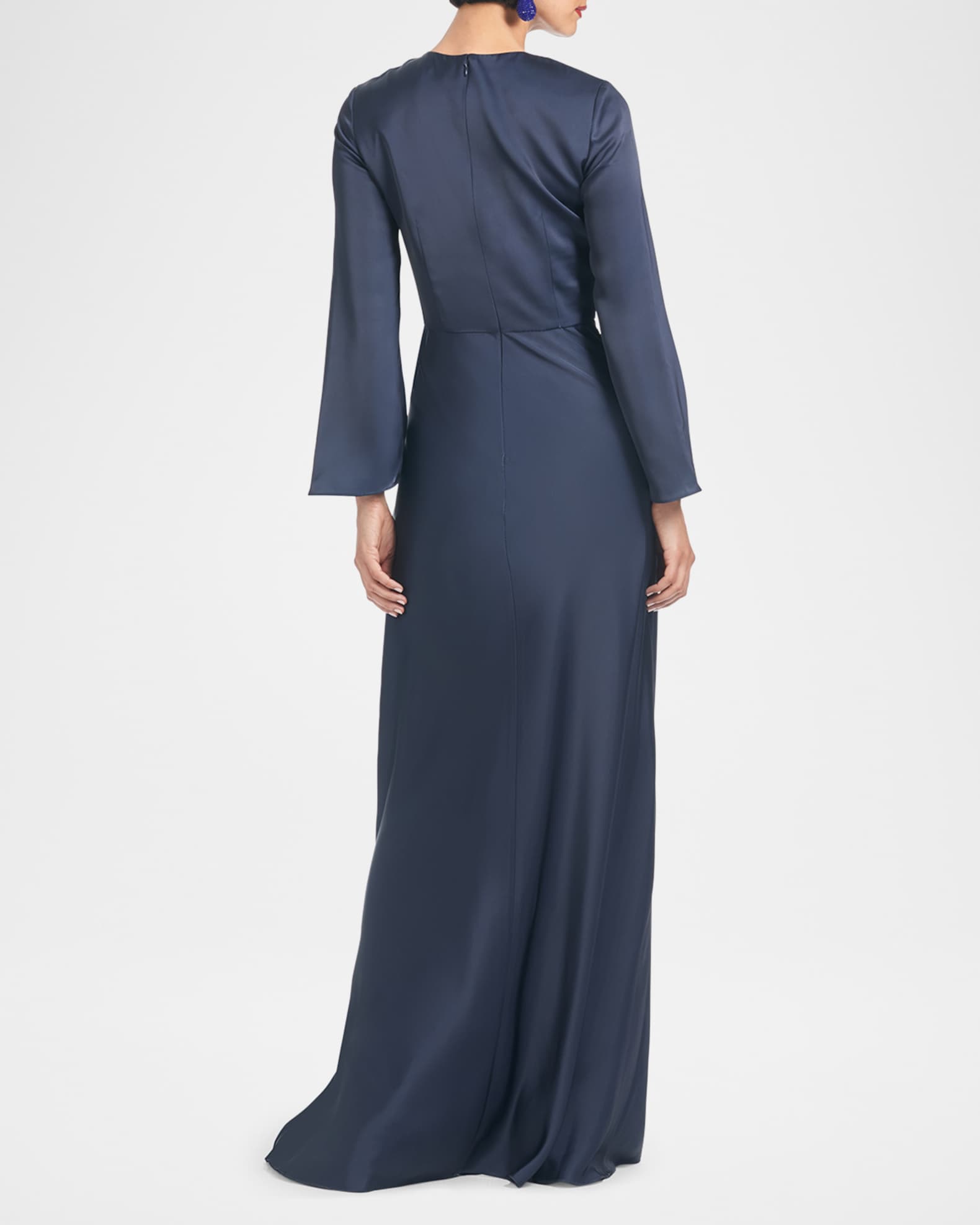 Sachin & Babi Alex Floral-Print Satin Crepe Gown | Neiman Marcus