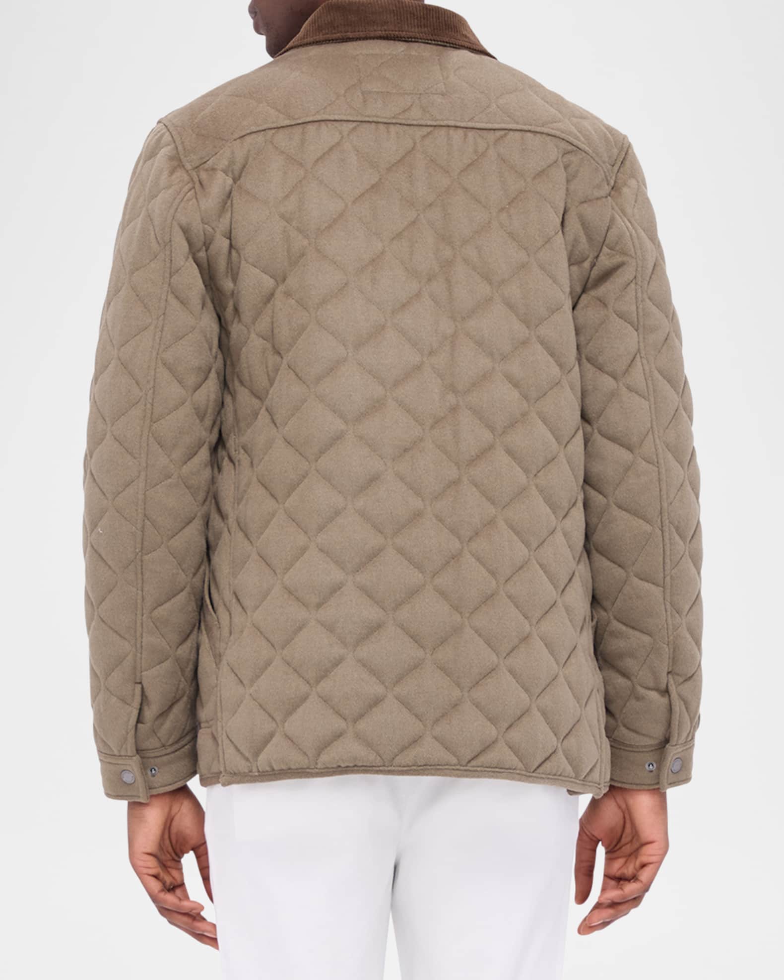 Bugatchi Men's Concealed-Zip Quilted Jacket | Neiman Marcus