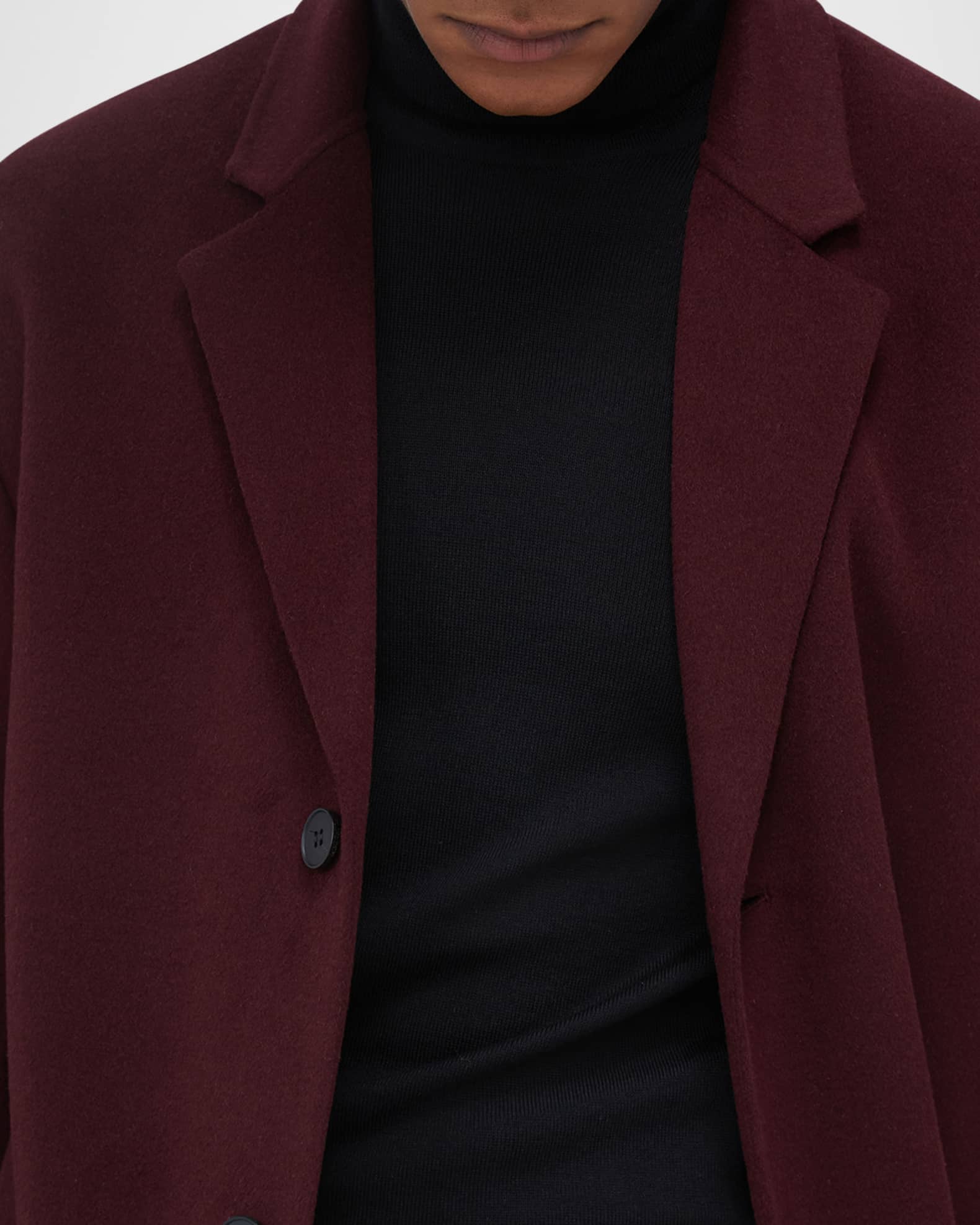 Bugatchi Men's Wool Single-Breasted Overcoat | Neiman Marcus