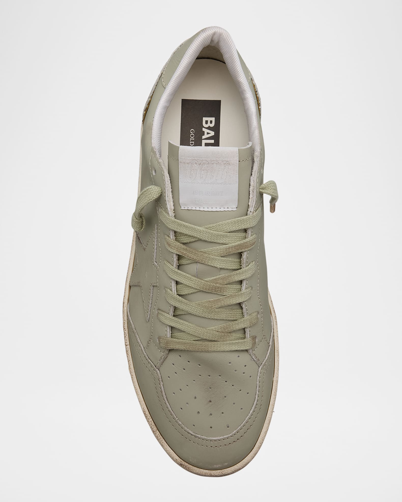 Golden Goose Ball Star Leather Glitter Low-Top Sneakers | Neiman Marcus
