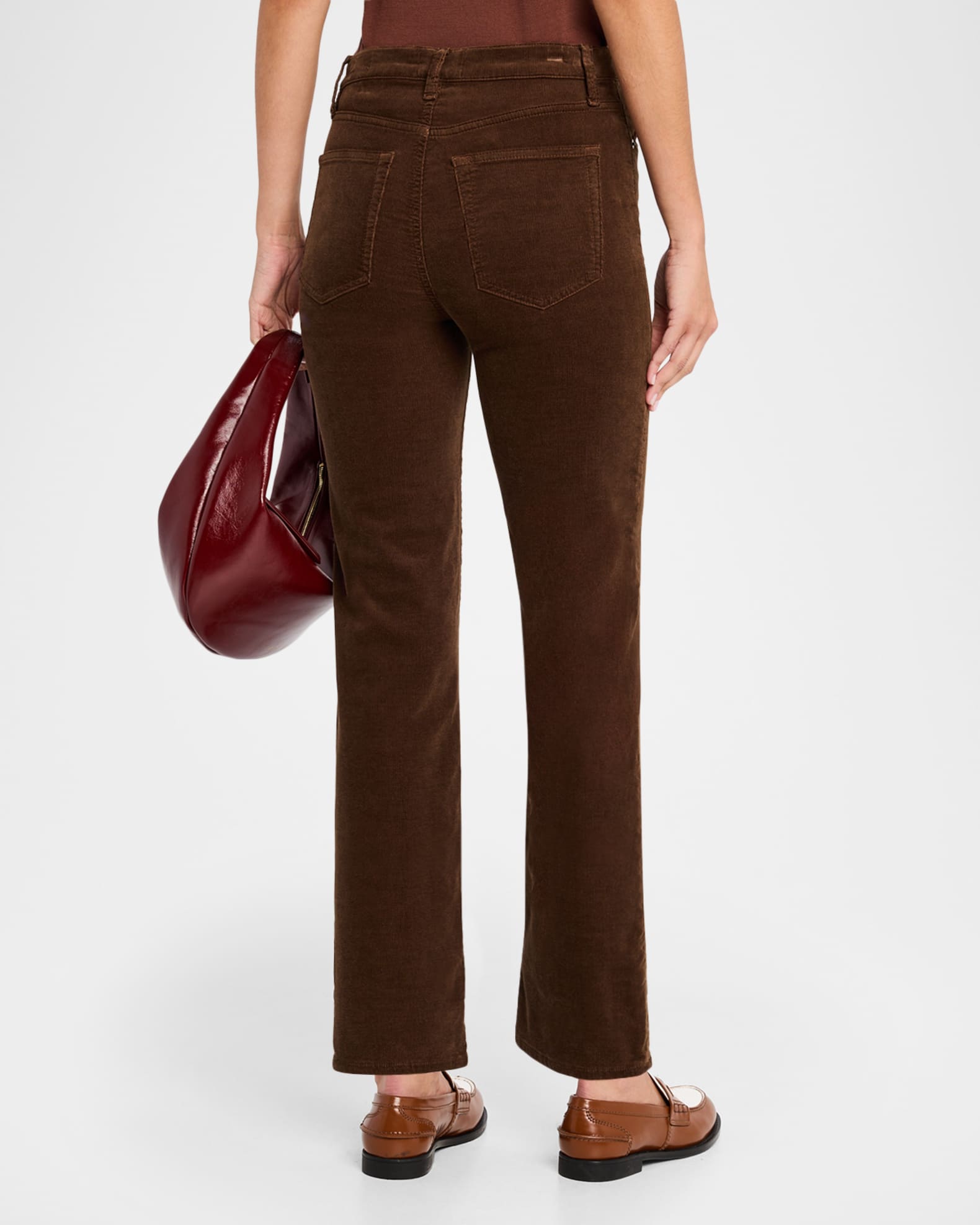 Le Sleek Straight Corduroy Jeans | Neiman Marcus