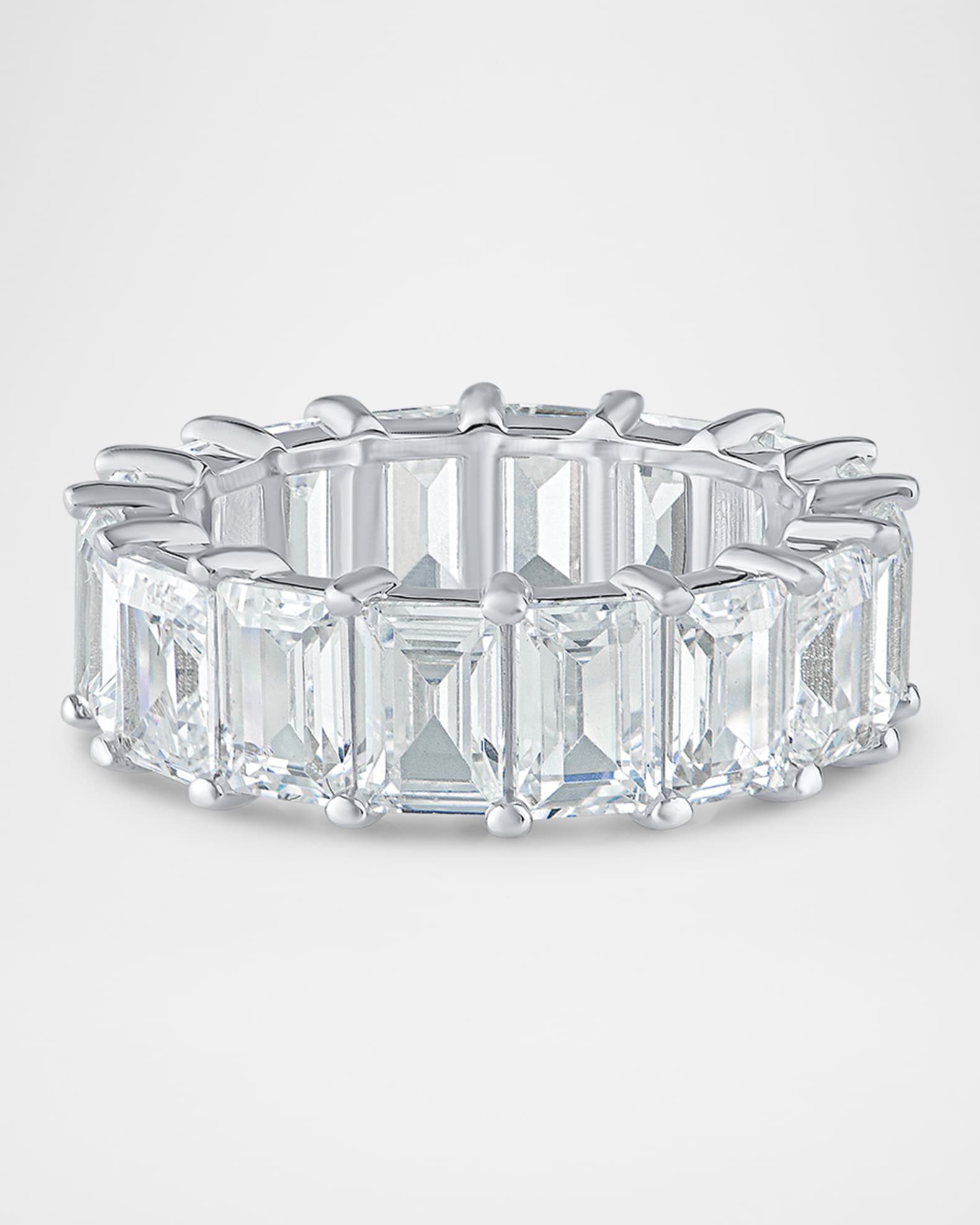 Golconda by Kenneth Jay Lane Emerald Cubic Zirconia Eternity Band Ring ...