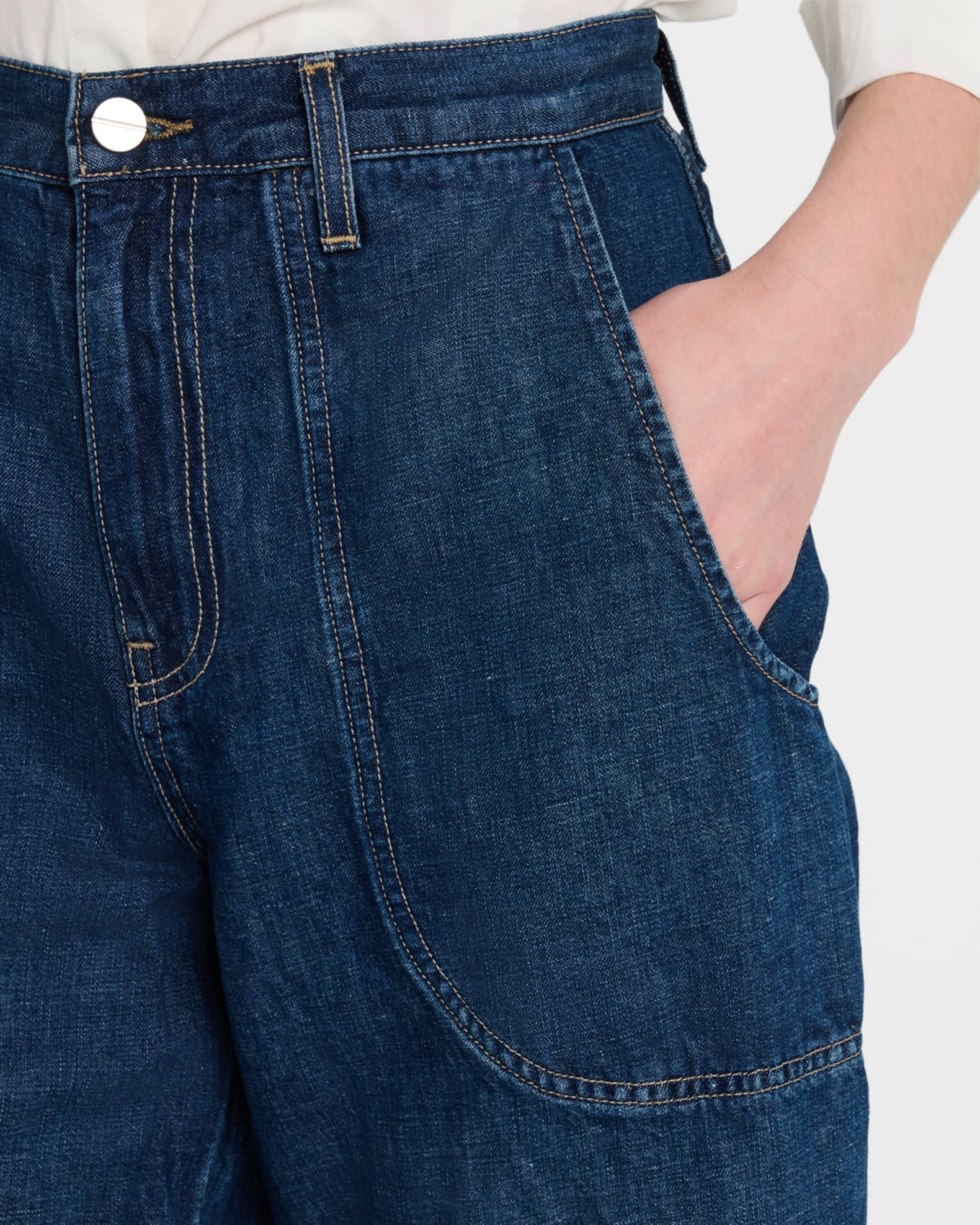 TWP Jetties Beach Wide-Leg Jeans | Neiman Marcus