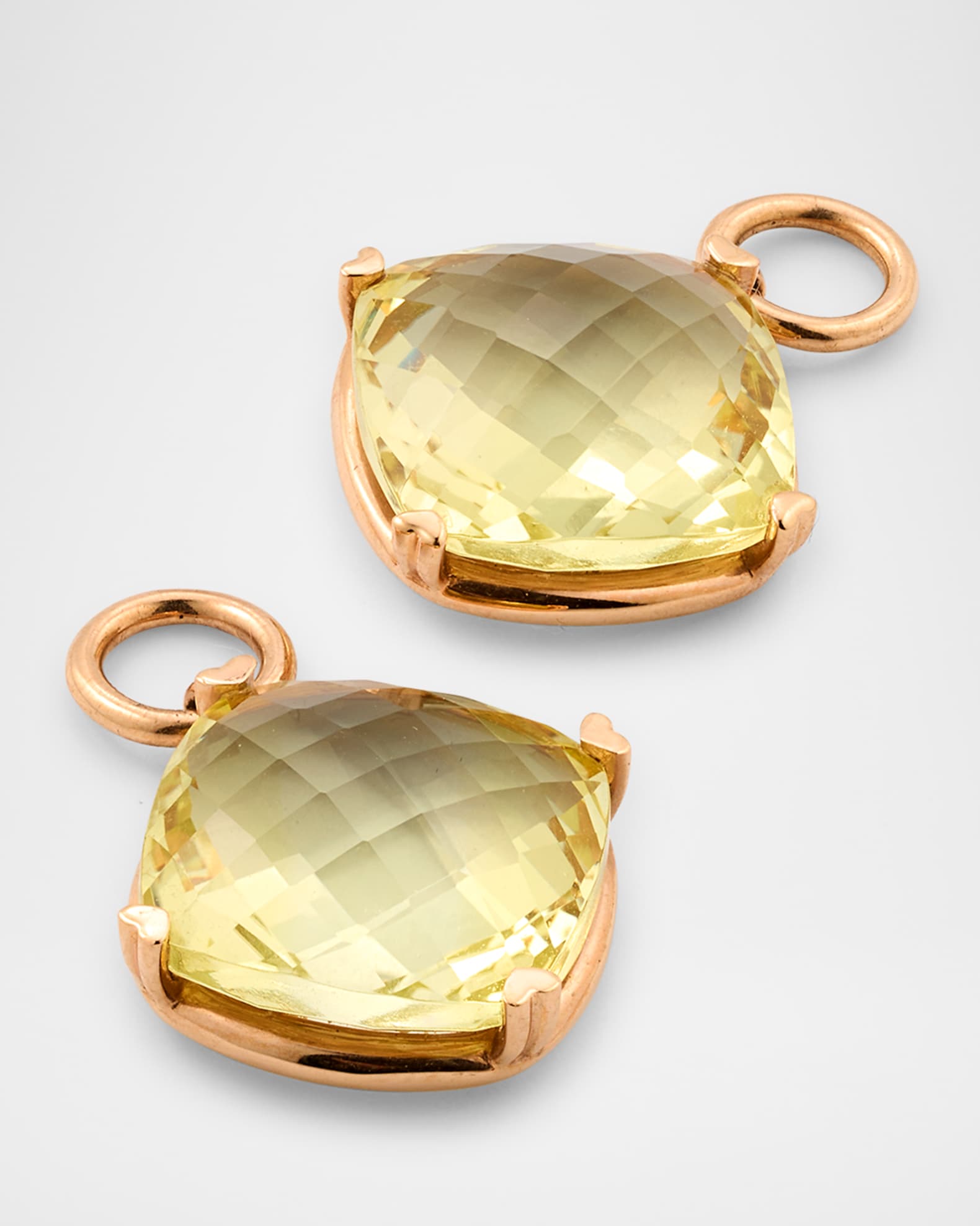 Lisa Nik Rocks 18K Rose Gold Lemon Quartz Pendant | Neiman Marcus