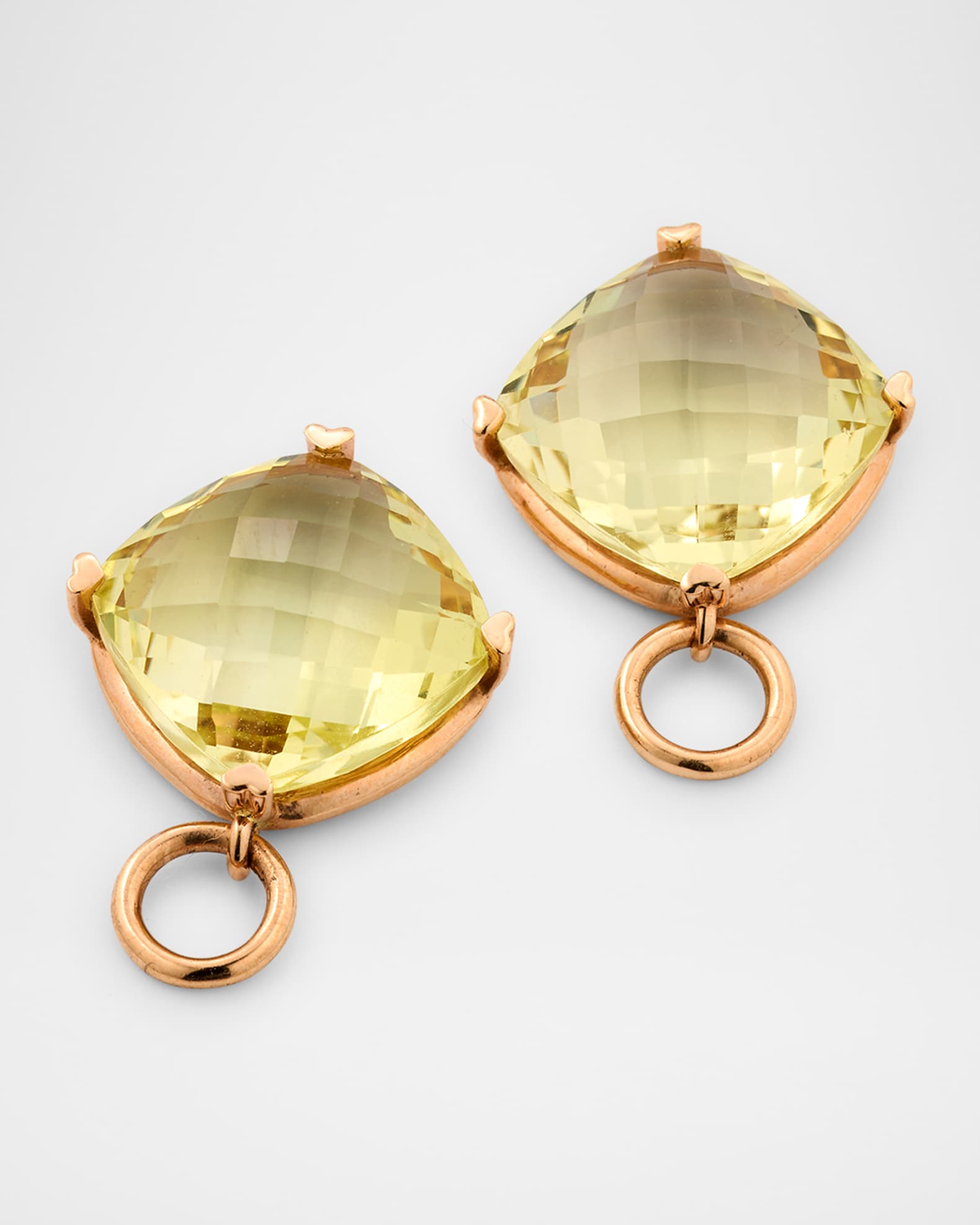 Lisa Nik Rocks 18K Rose Gold Lemon Quartz Pendant | Neiman Marcus