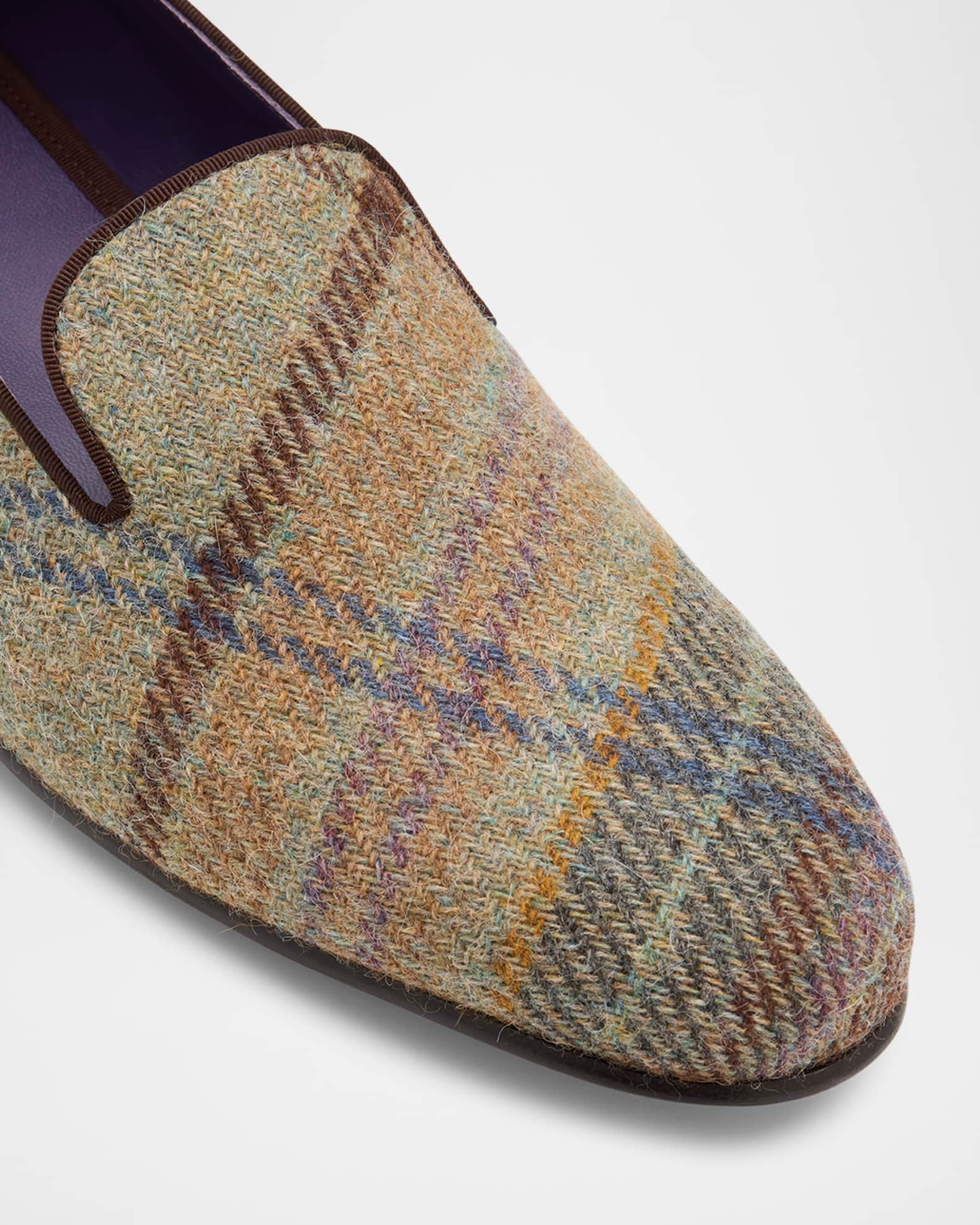 Ralph Lauren Purple Label Men's Alonzo Crest Wool Plaid Smoking ...