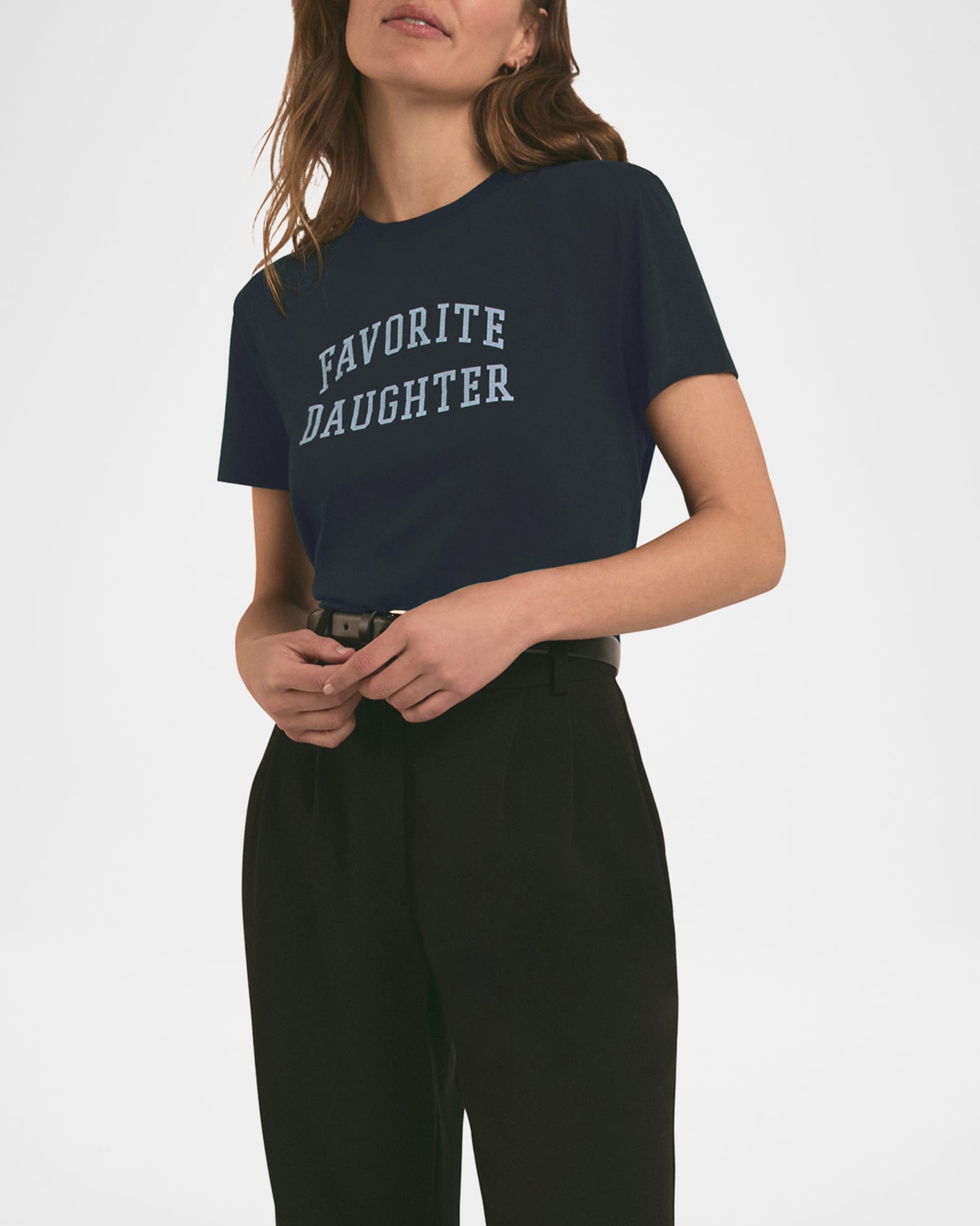 Favorite Daughter Favorite Daughter Cropped Collegiate T-Shirt | Neiman ...