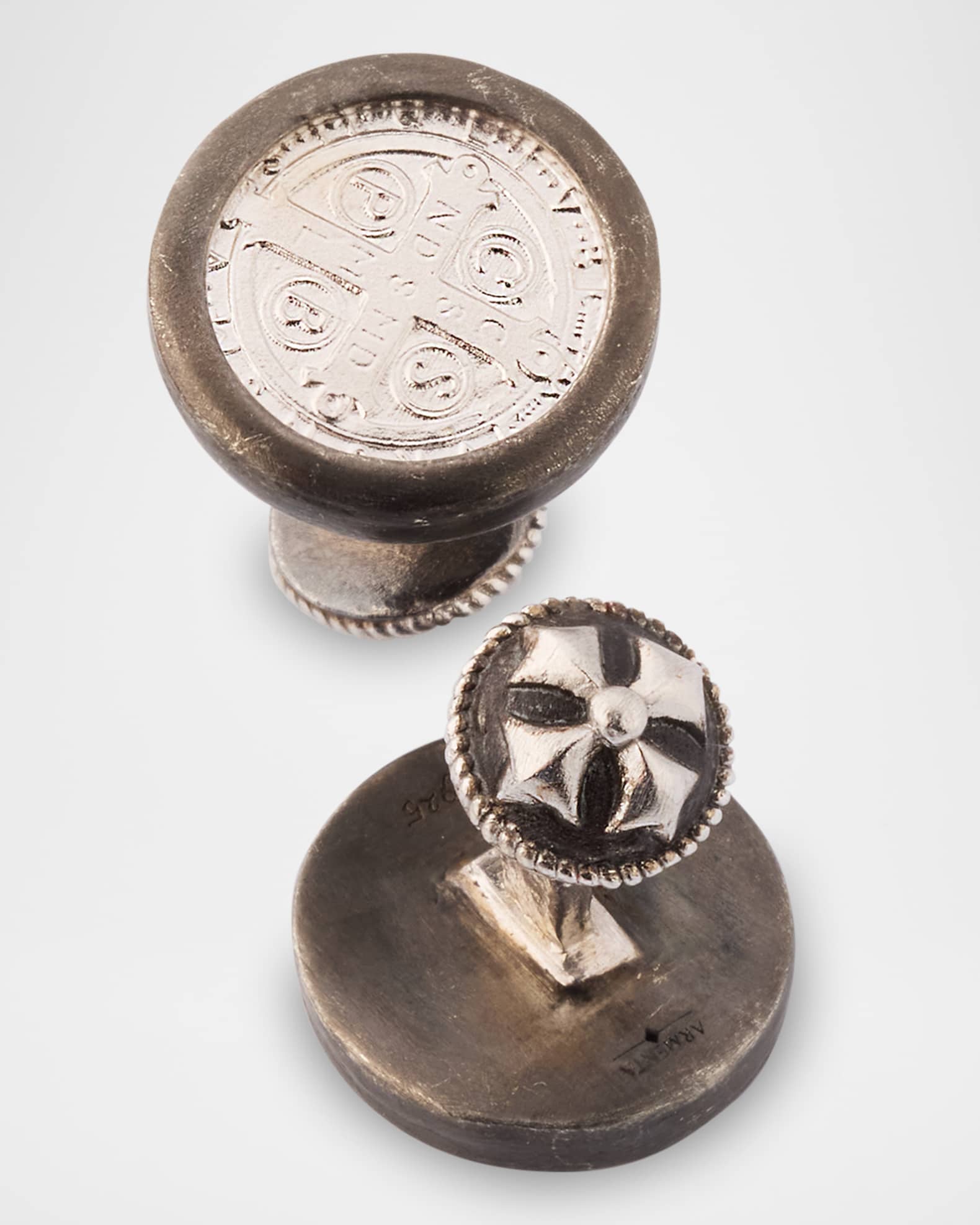 Armenta Men's Romero Cufflinks in Sterling Silver | Neiman Marcus