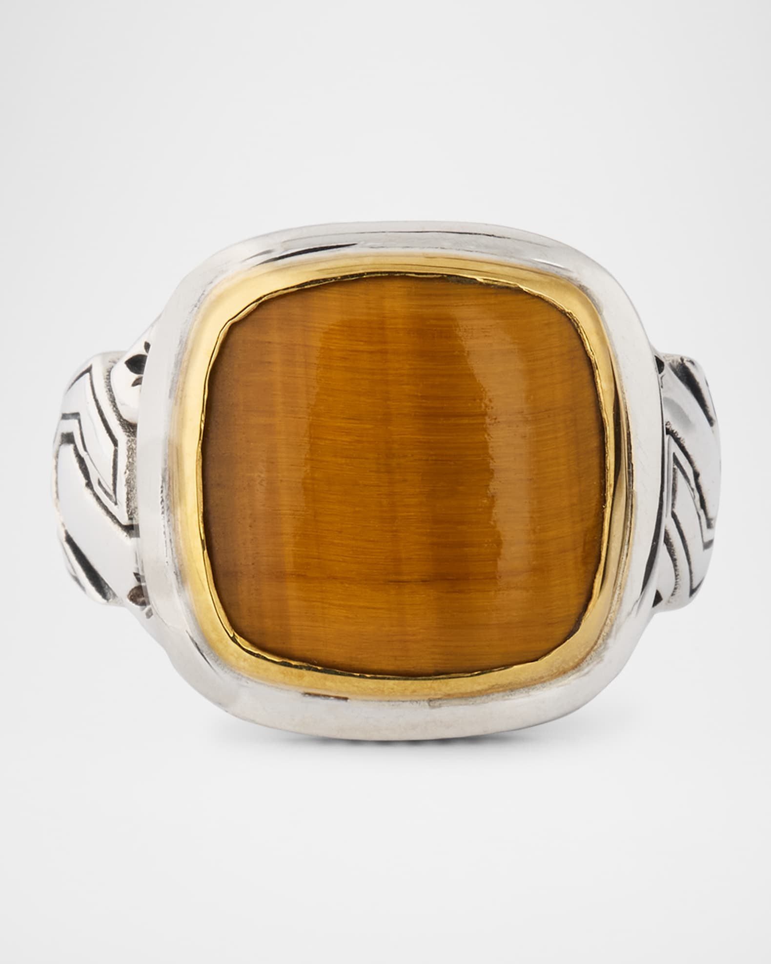 Konstantino Men's Sterling Silver and Bronze Tigers Eye Ring | Neiman ...
