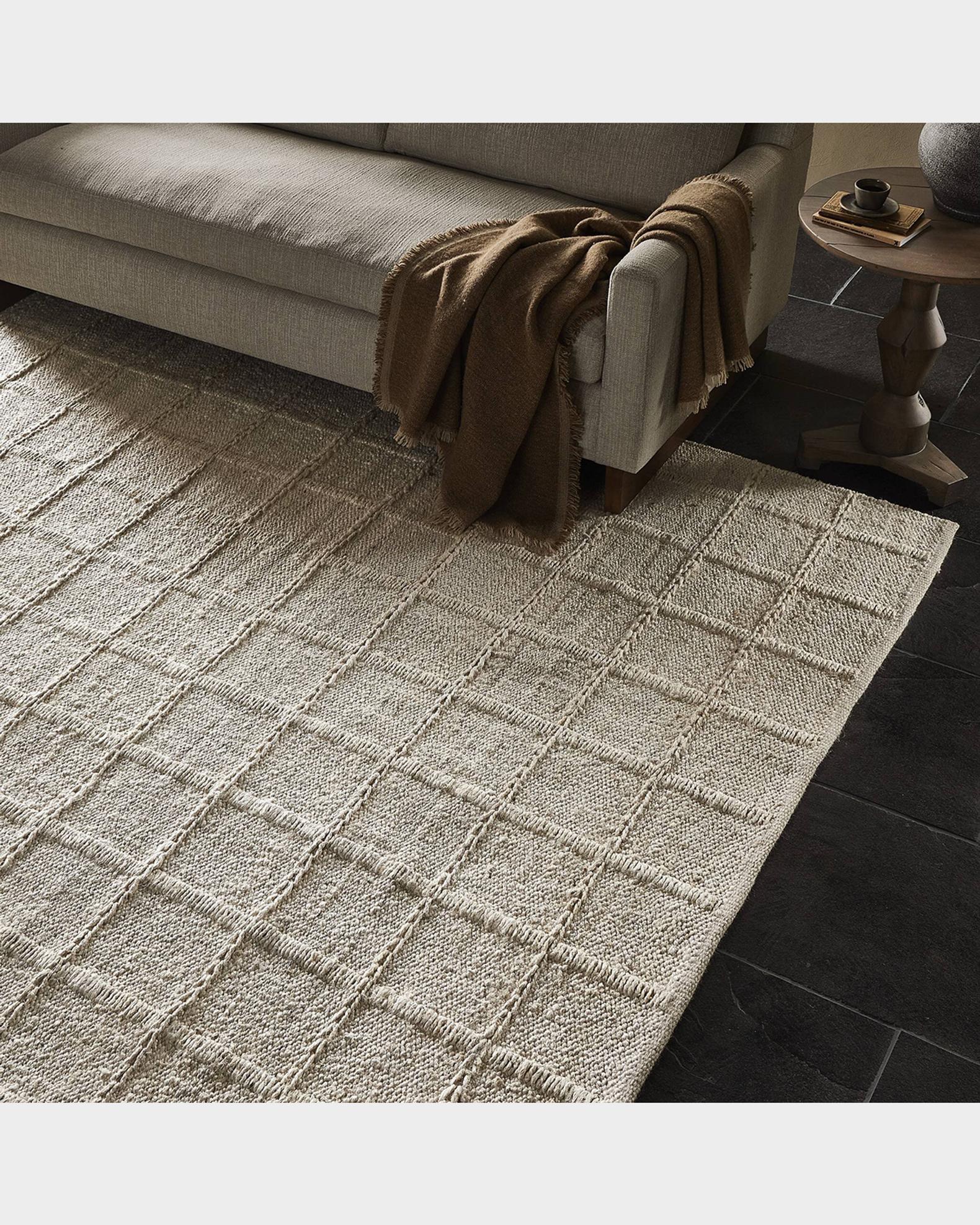Grid Jute Ivory Rugs | Neiman Marcus
