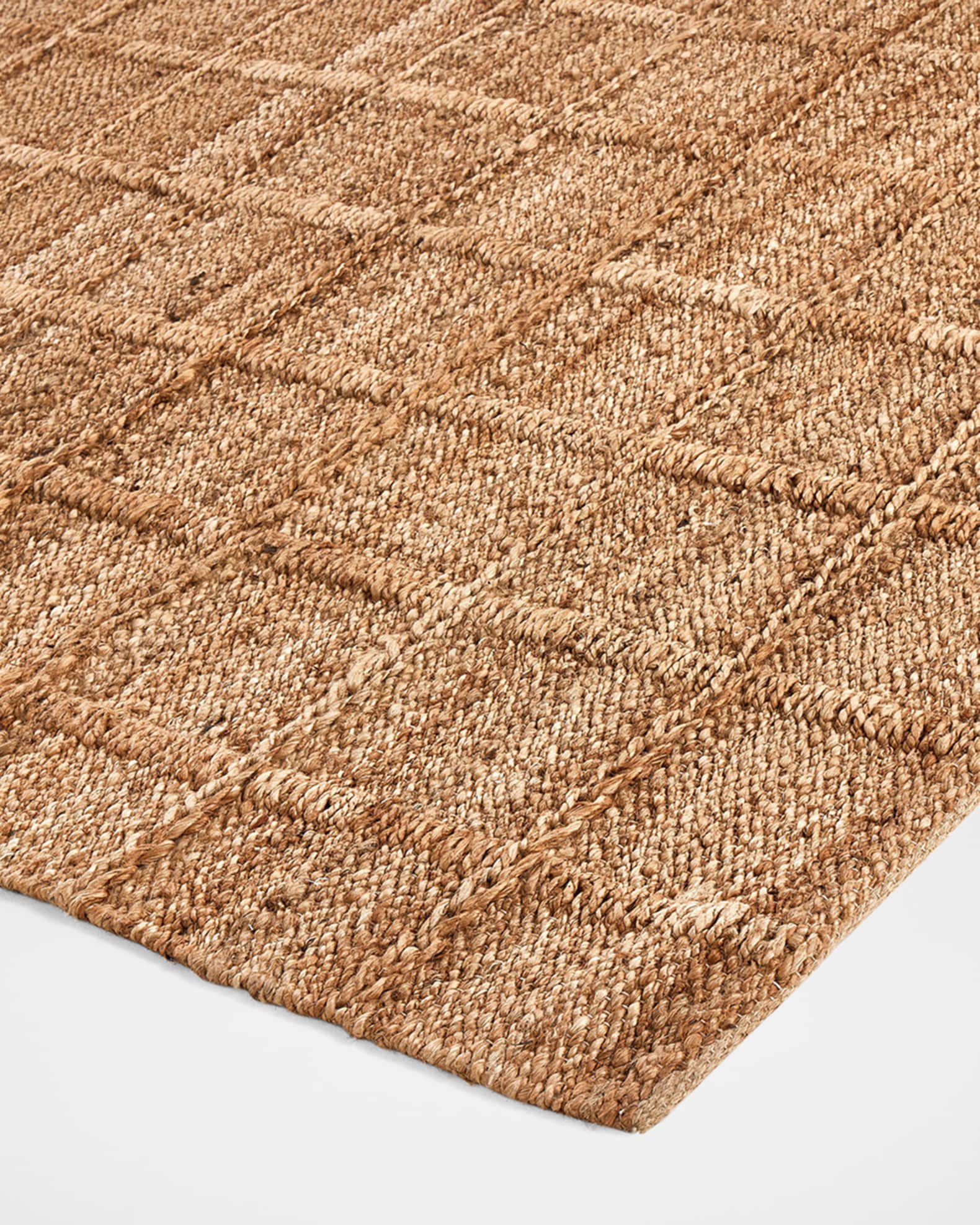 Grid Hand-Woven Jute Rug | Neiman Marcus