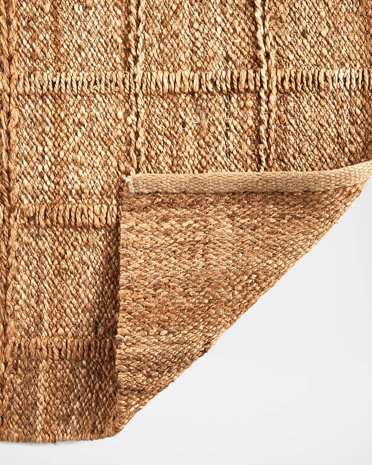 Grid Hand-Woven Jute Rug | Neiman Marcus