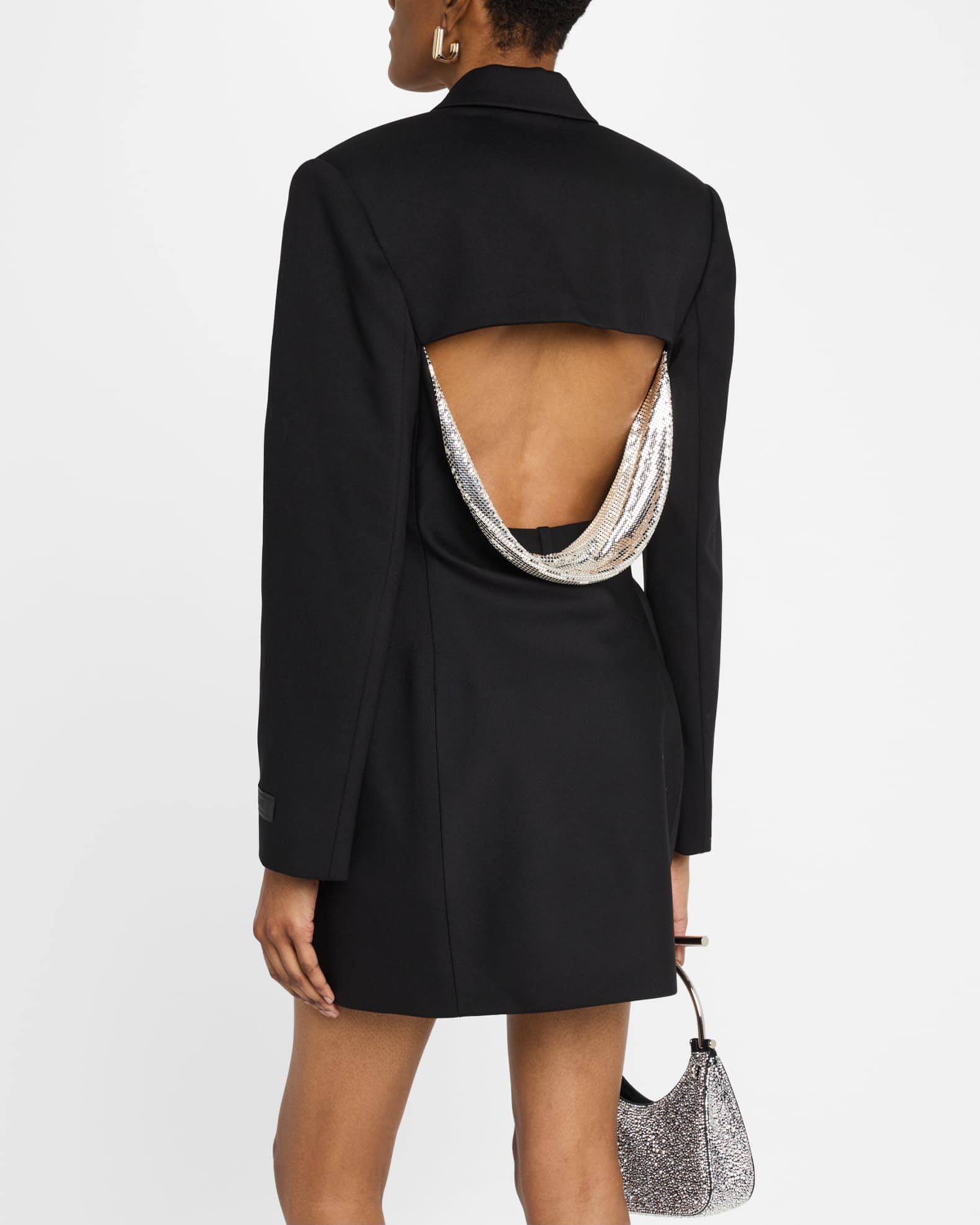 Versace Chainmail Cutout Double-Breasted Evening Jacket | Neiman Marcus