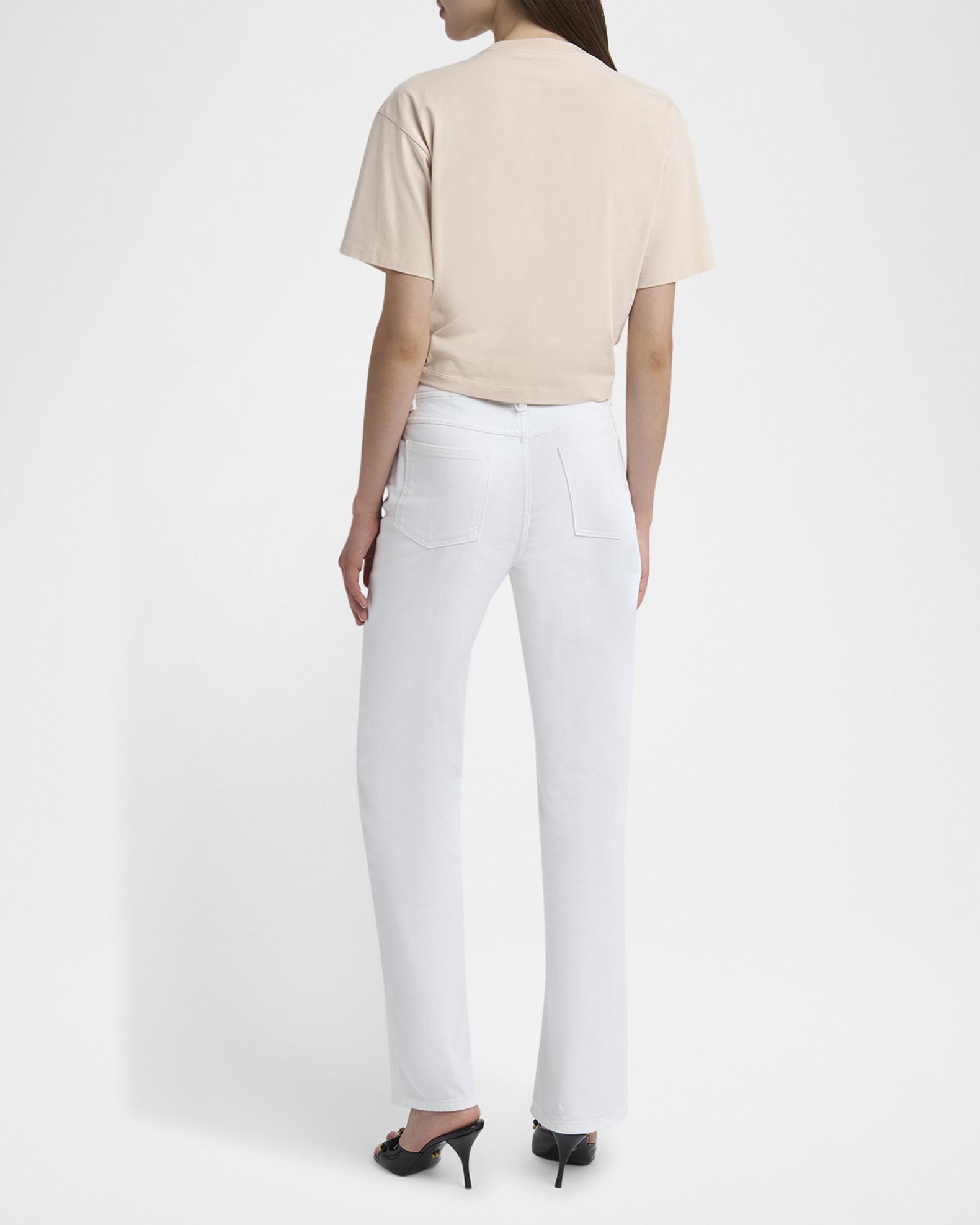 Versace Logo Twist Safety Pin Crop T Shirt Neiman Marcus