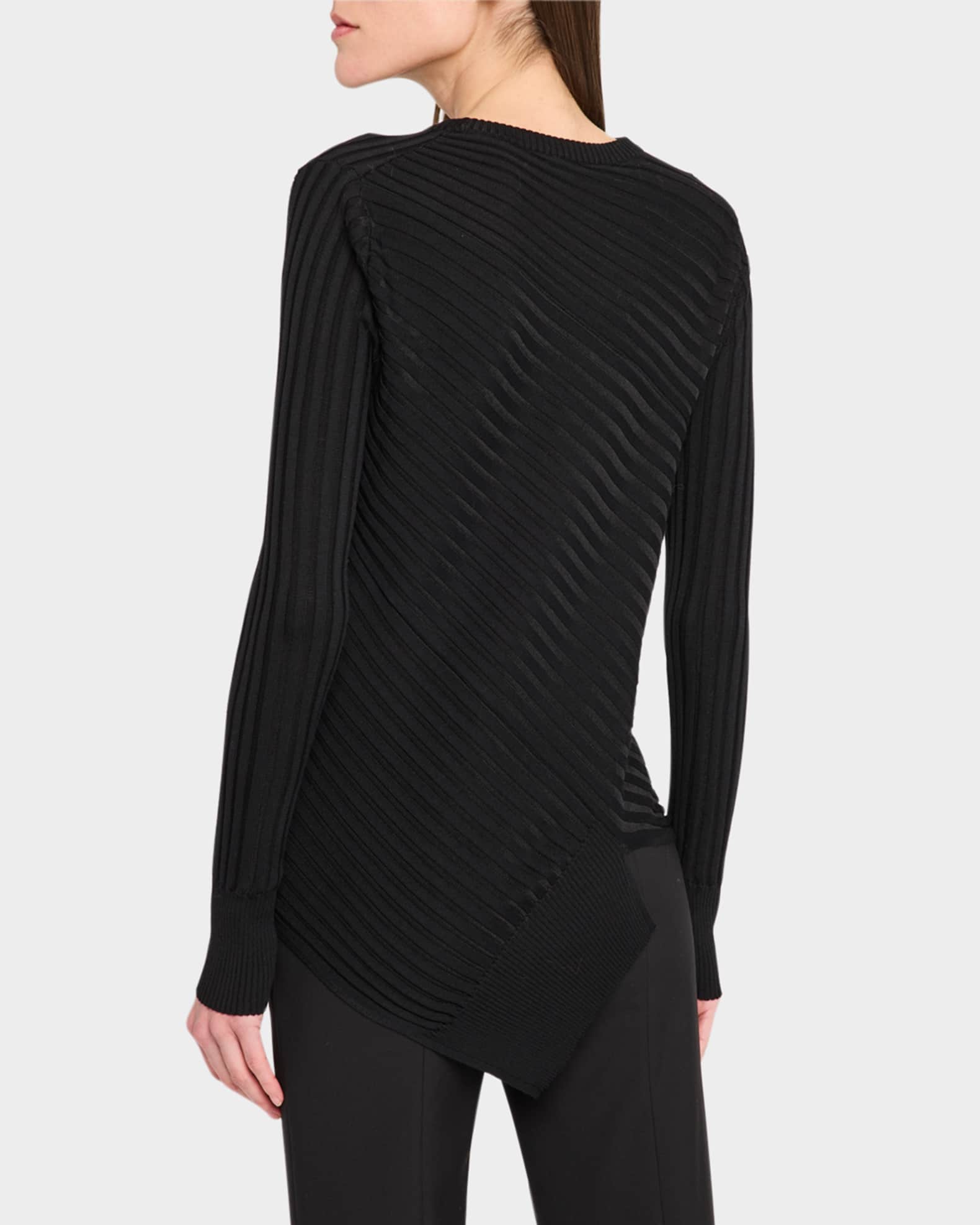 Versace Safety-Pin Cutout Vanise Knit Sweater | Neiman Marcus