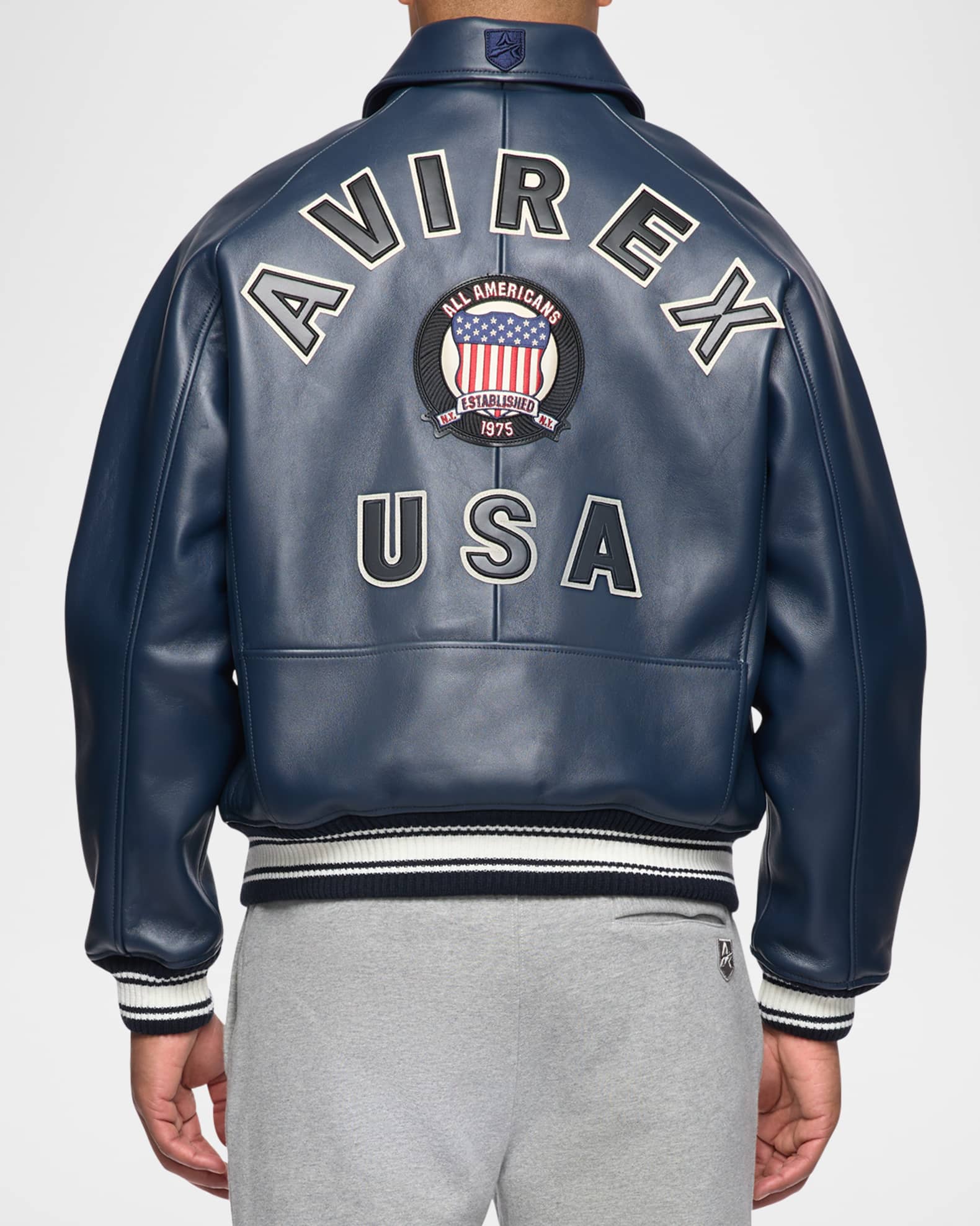 AVIREX Men's Leather Icon Jacket | Neiman Marcus