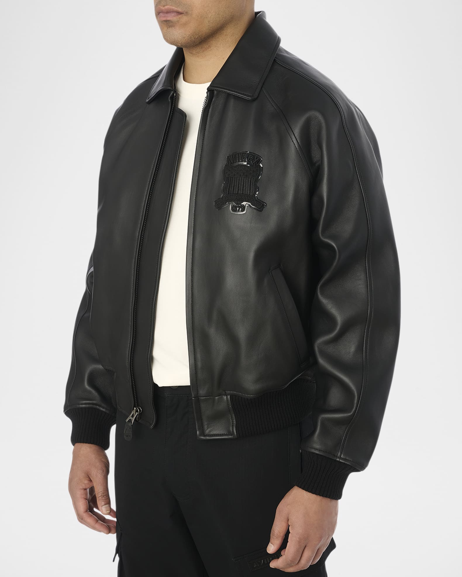 AVIREX Men's Icon Leather Bomber Jacket | Neiman Marcus