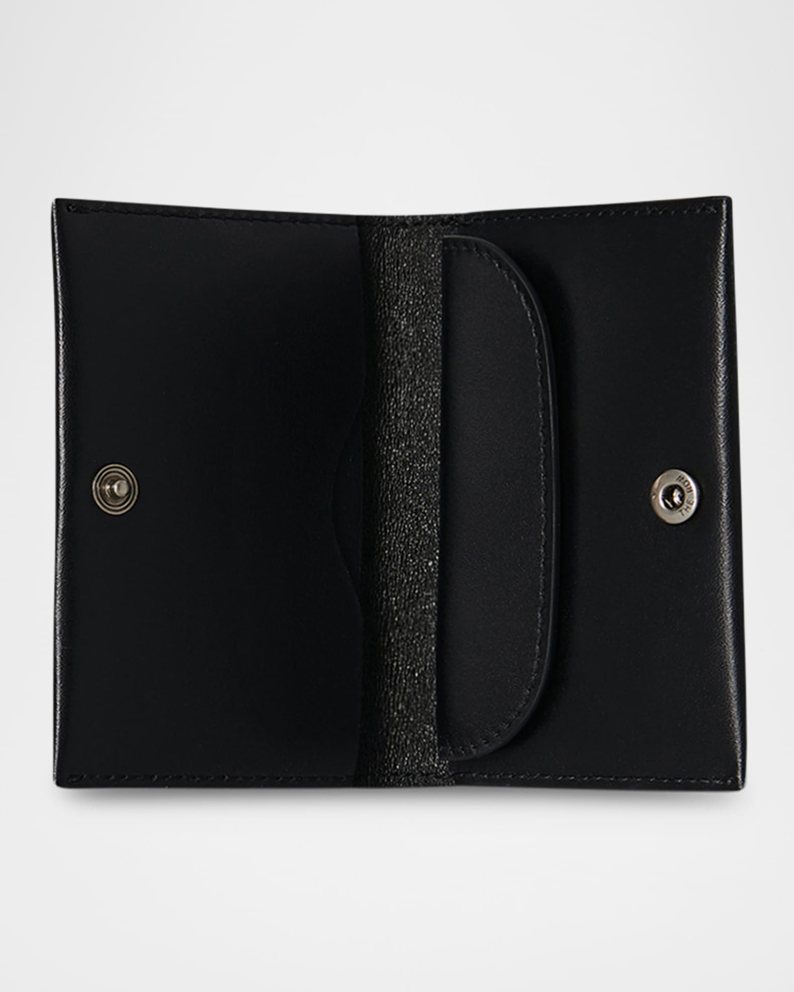 THE ROW Flap Card Holder in Box Calf Leather | Neiman Marcus