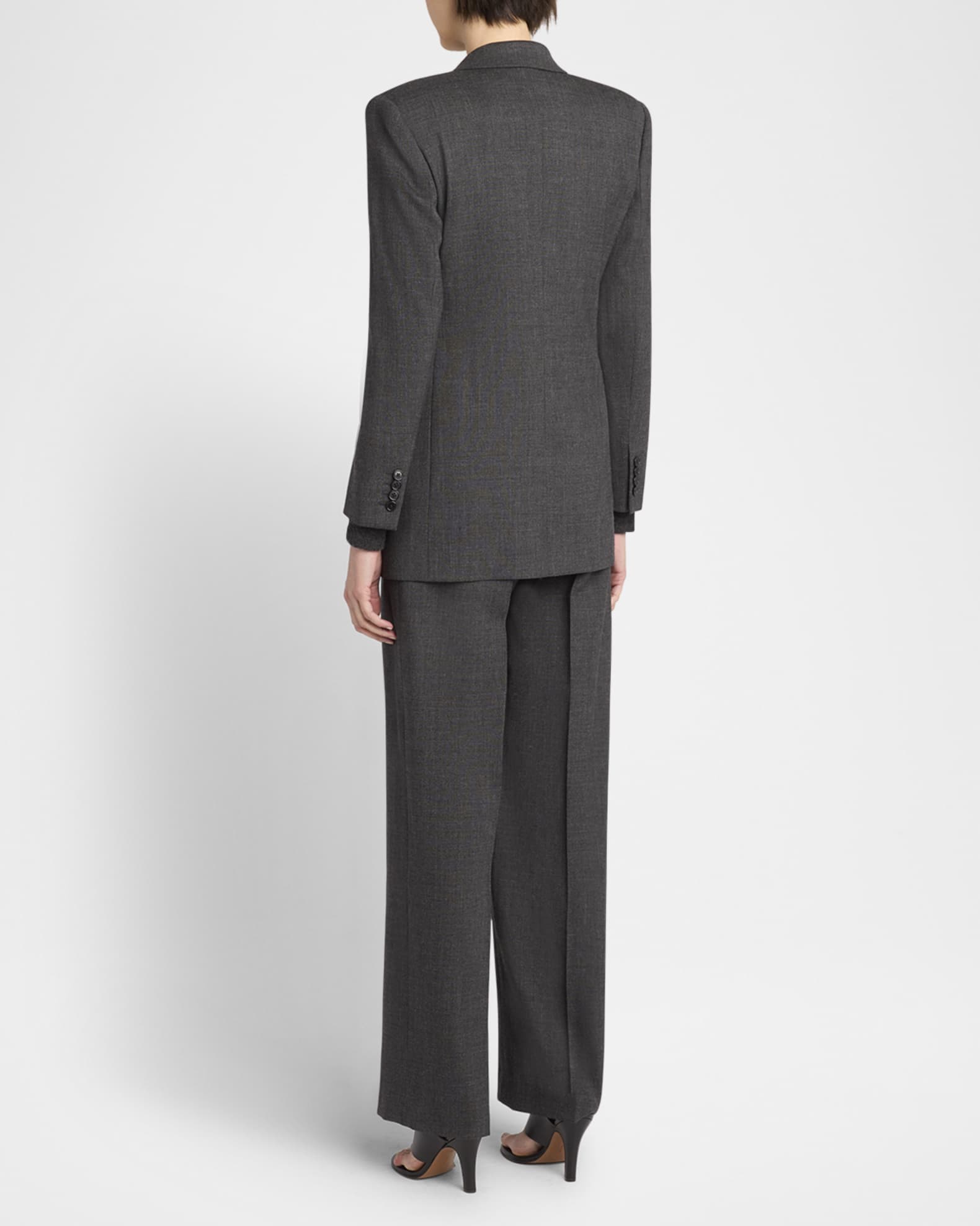 THE ROW Franny Double-Breasted Wool Jacket | Neiman Marcus