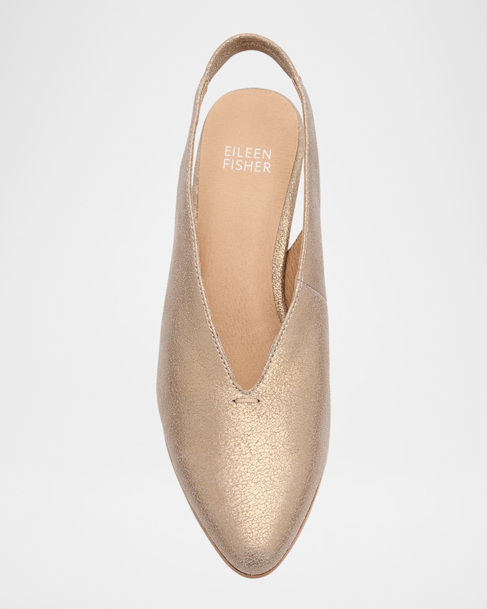 Eileen Fisher Moddie Metallic Suede Slingback Pumps | Neiman Marcus