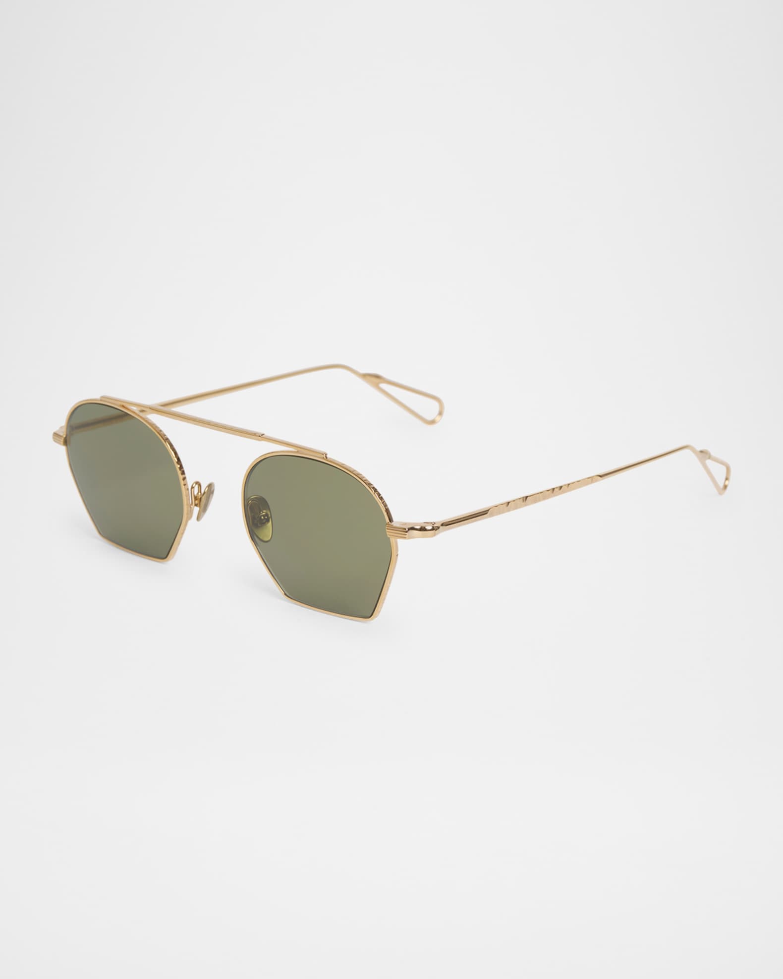 AHLEM Chaillot Metal & Nylon Round Sunglasses | Neiman Marcus