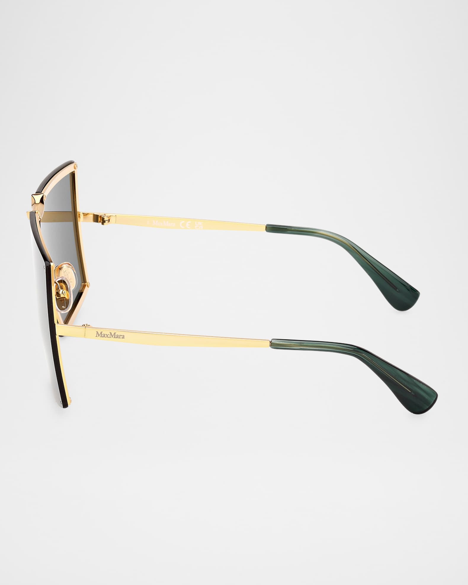 Max Mara Shield Metal Sunglasses | Neiman Marcus