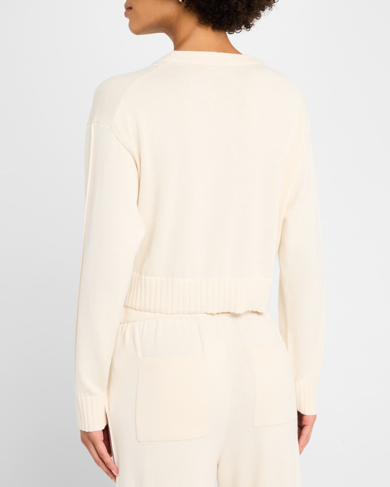 SIMKHAI Cashmere Cropped Cardigan | Neiman Marcus