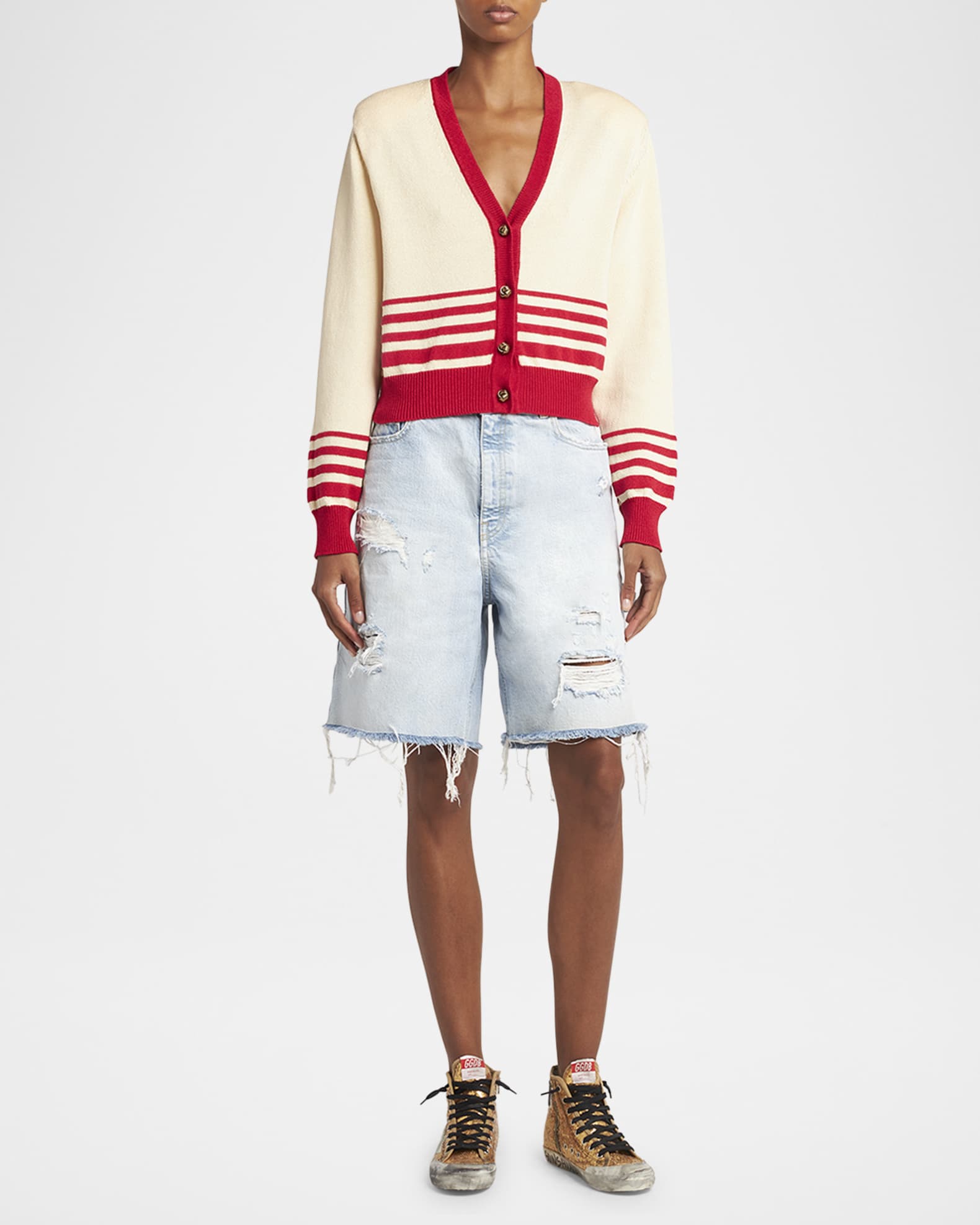 Golden Goose Francy Sequin High-Top Sneakers | Neiman Marcus