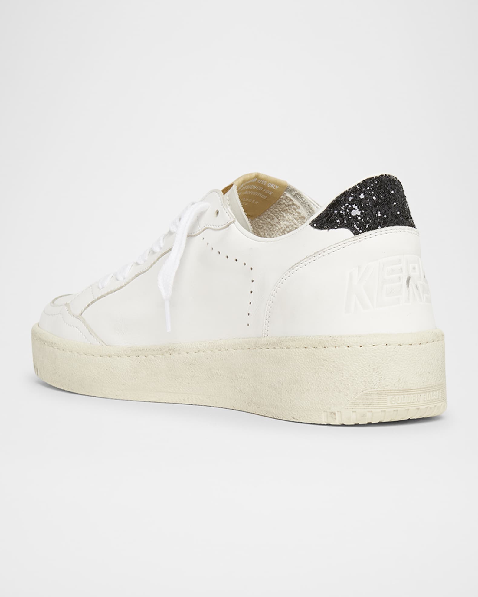 Golden Goose Ball Star Leather Glitter Low-Top Sneakers | Neiman Marcus