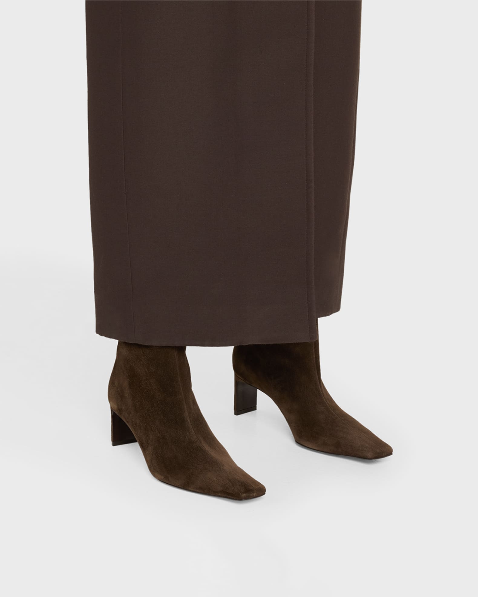 Khaite Ona Suede Stiletto Knee Boots | Neiman Marcus