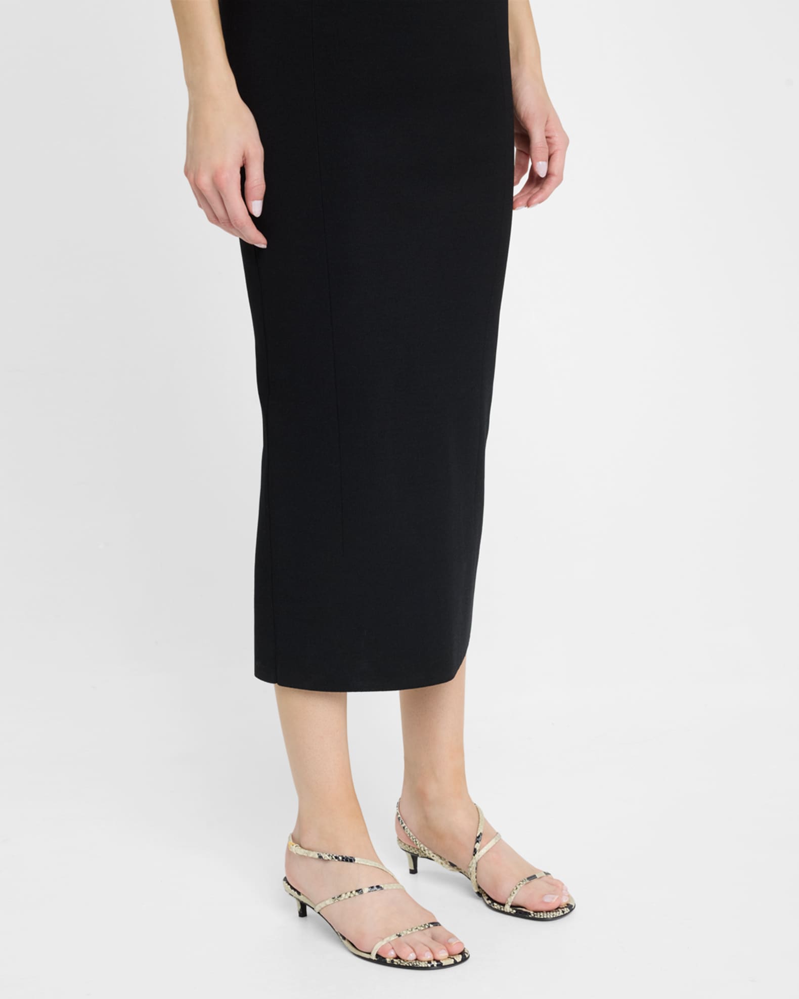 Khaite Strappy Python-Embossed Kitten Sandals | Neiman Marcus