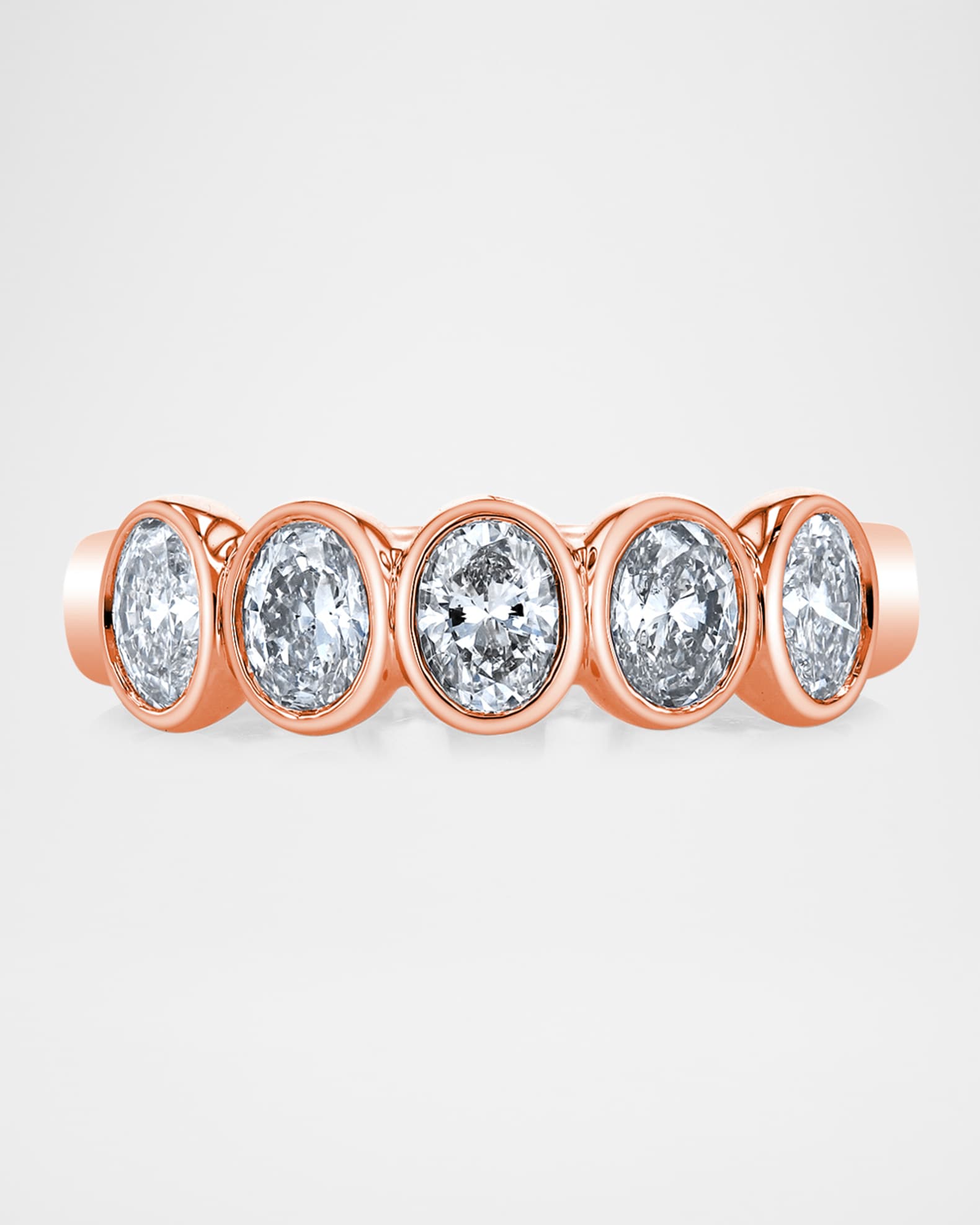 Neiman Marcus Diamonds x Danielle Klein 18K Gold 5-Stone Oval Diamond ...