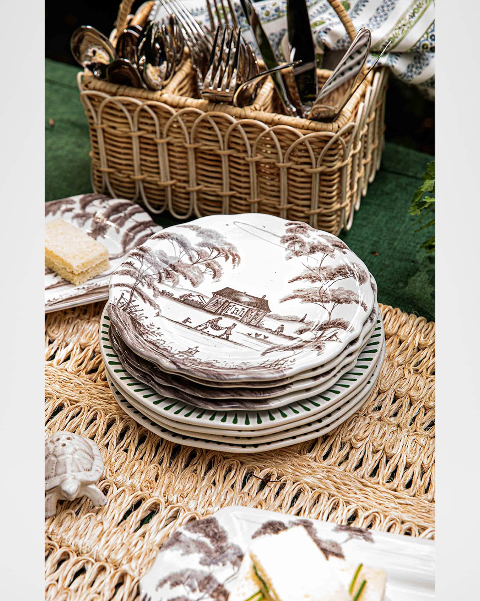 Juliska Country Estate Party Assorted Plates, Set of 4 | Neiman Marcus