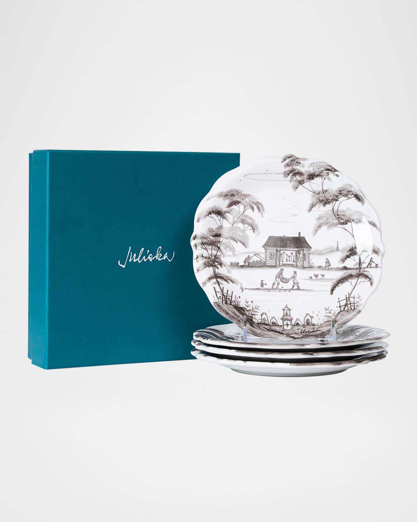 Juliska Country Estate Party Assorted Plates, Set of 4 | Neiman Marcus