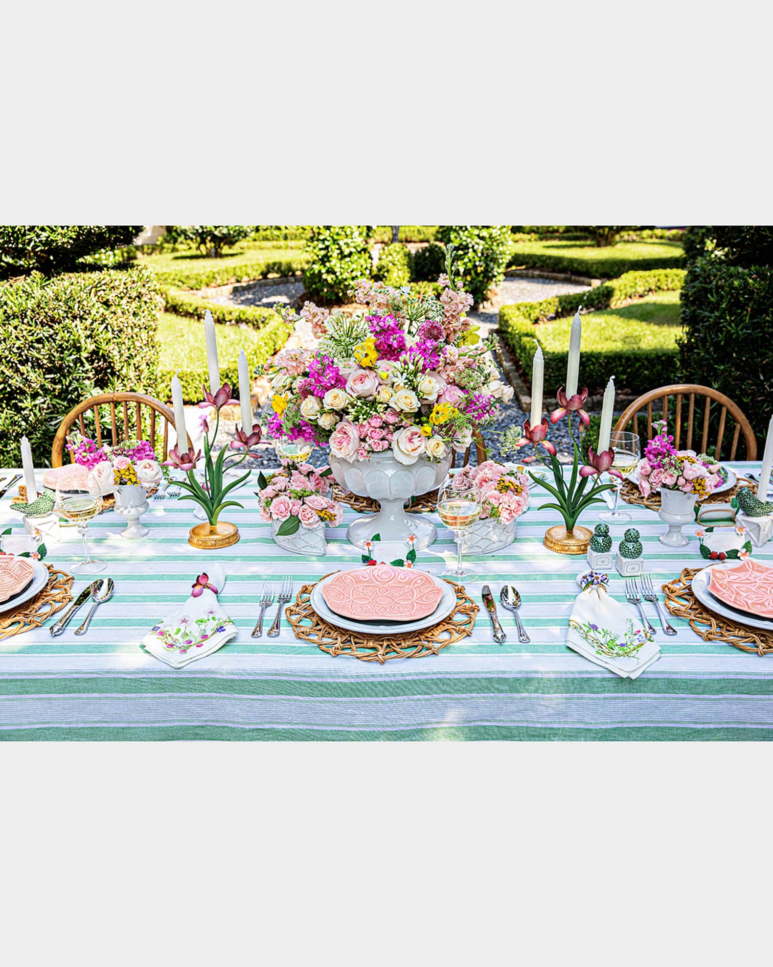 Juliska Meadow Walk Floral Napkin Rings, Set of 4 | Neiman Marcus