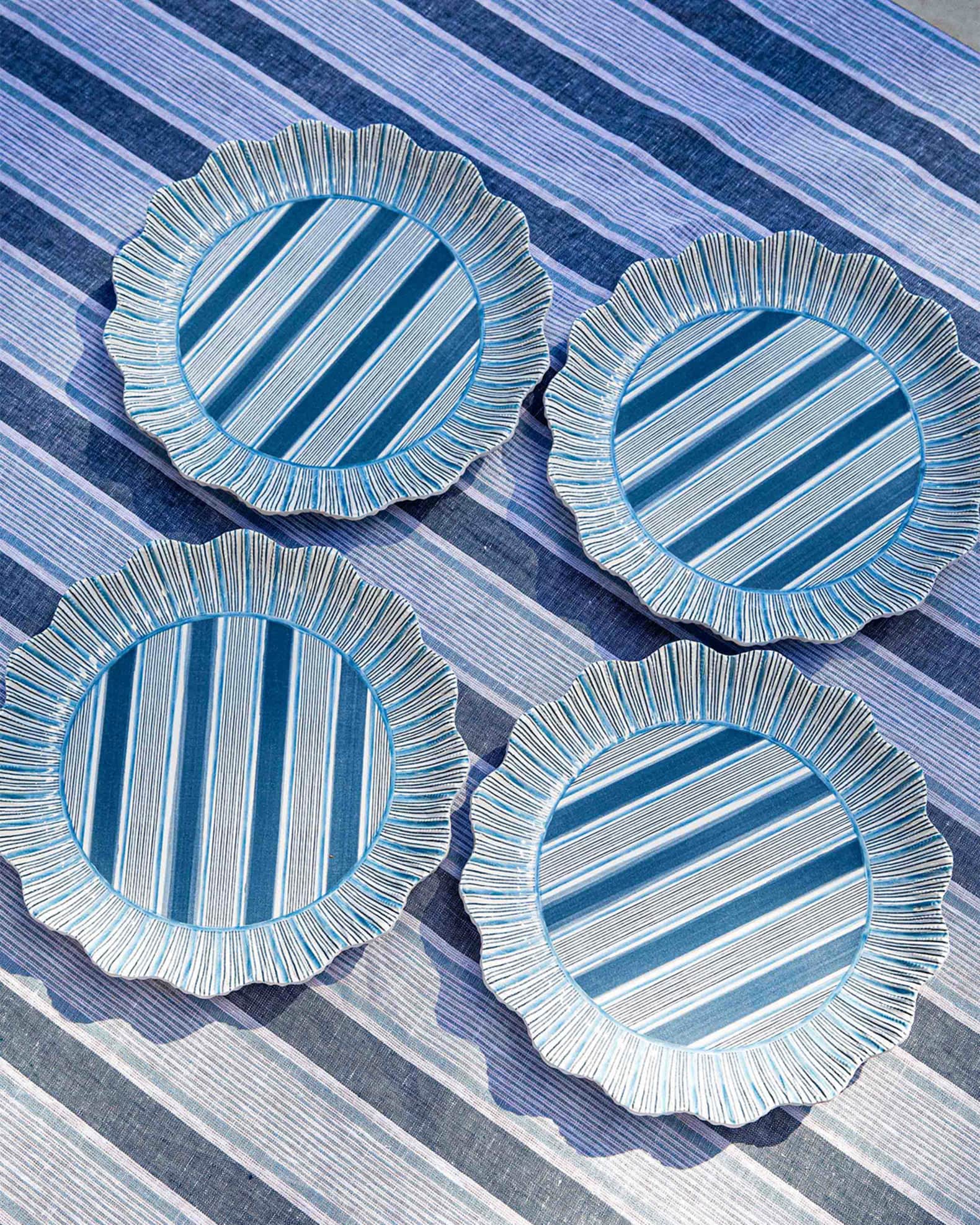Juliska Cabana Stripe Melamine Dinner Plates, Set of 4 | Neiman Marcus