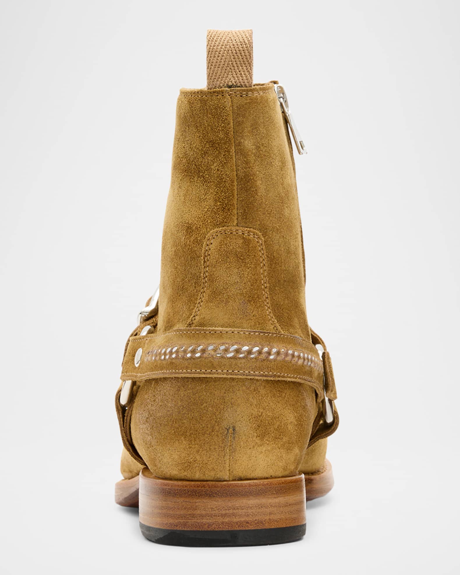 John Varvatos Men's Regent Harness Suede Ankle Boots | Neiman Marcus